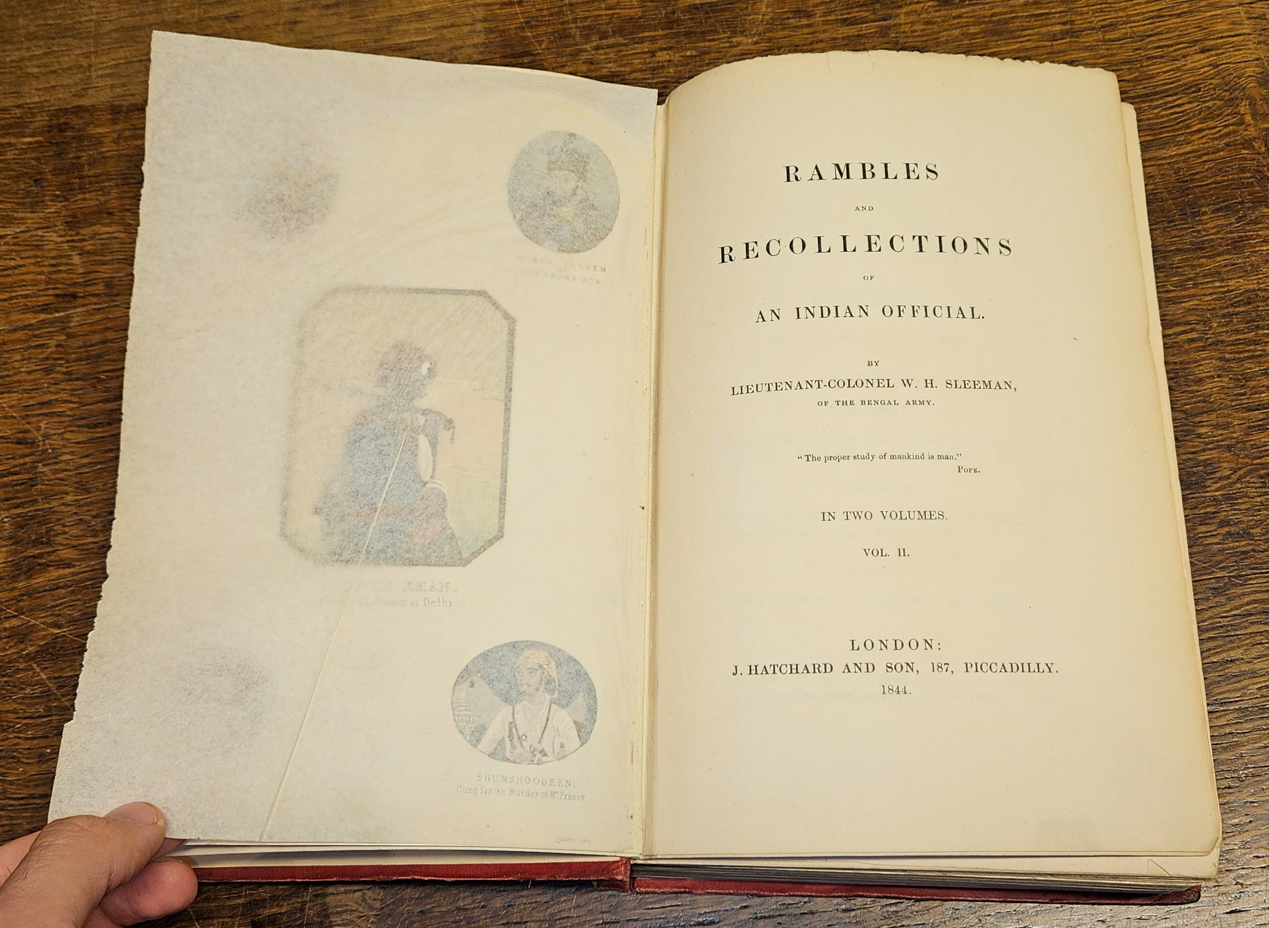 Lot 39 - Sleeman (W.H). Rambles and Recollections of