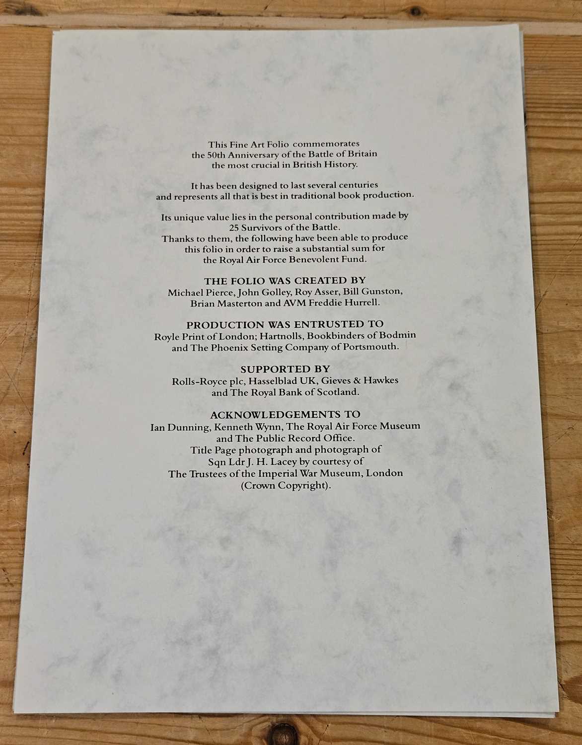 Lot 315 - Pierce (Michael, et al). ...So Few,...The