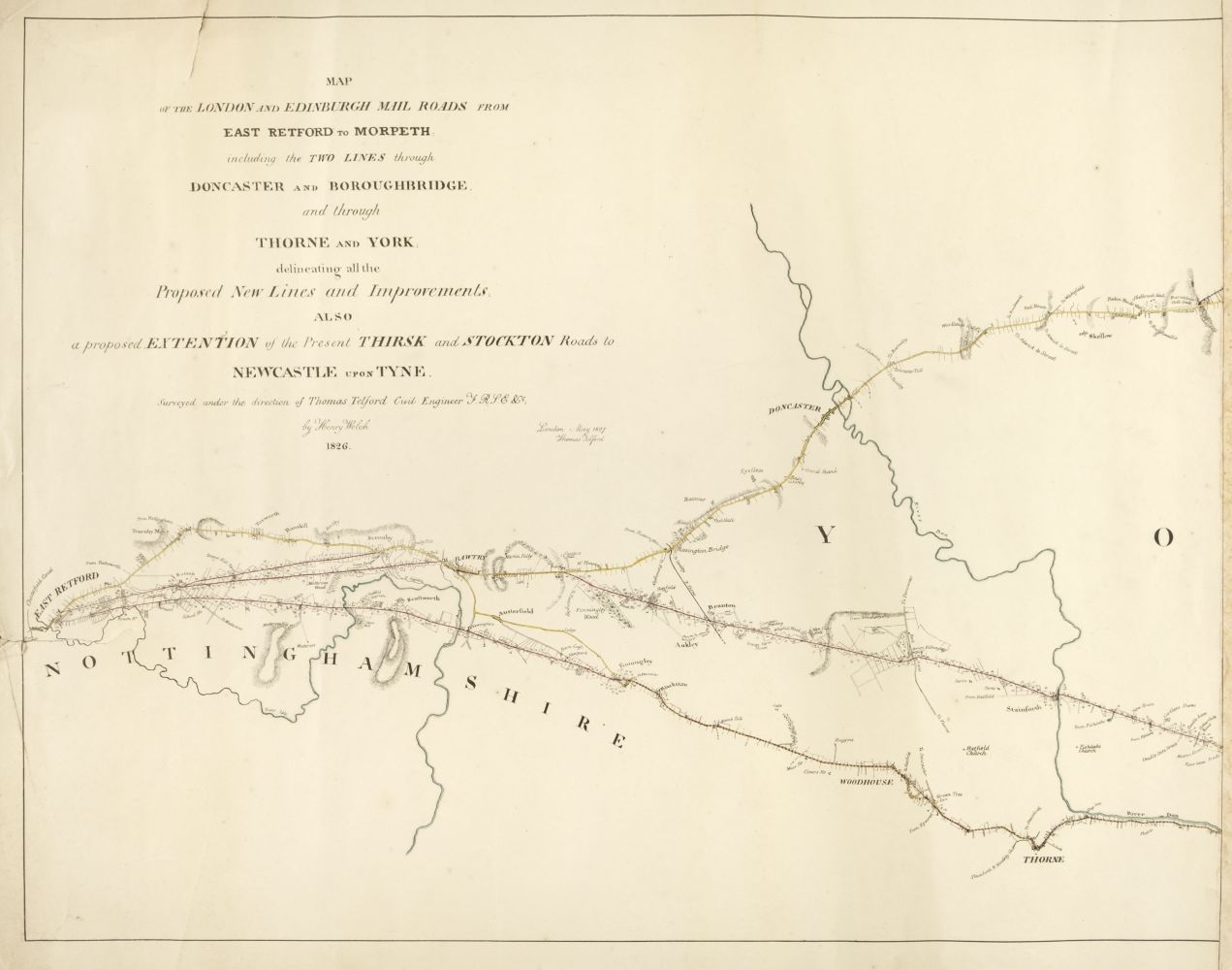 Lot 50 - Road Maps. Telford (Thomas). Three Monumental