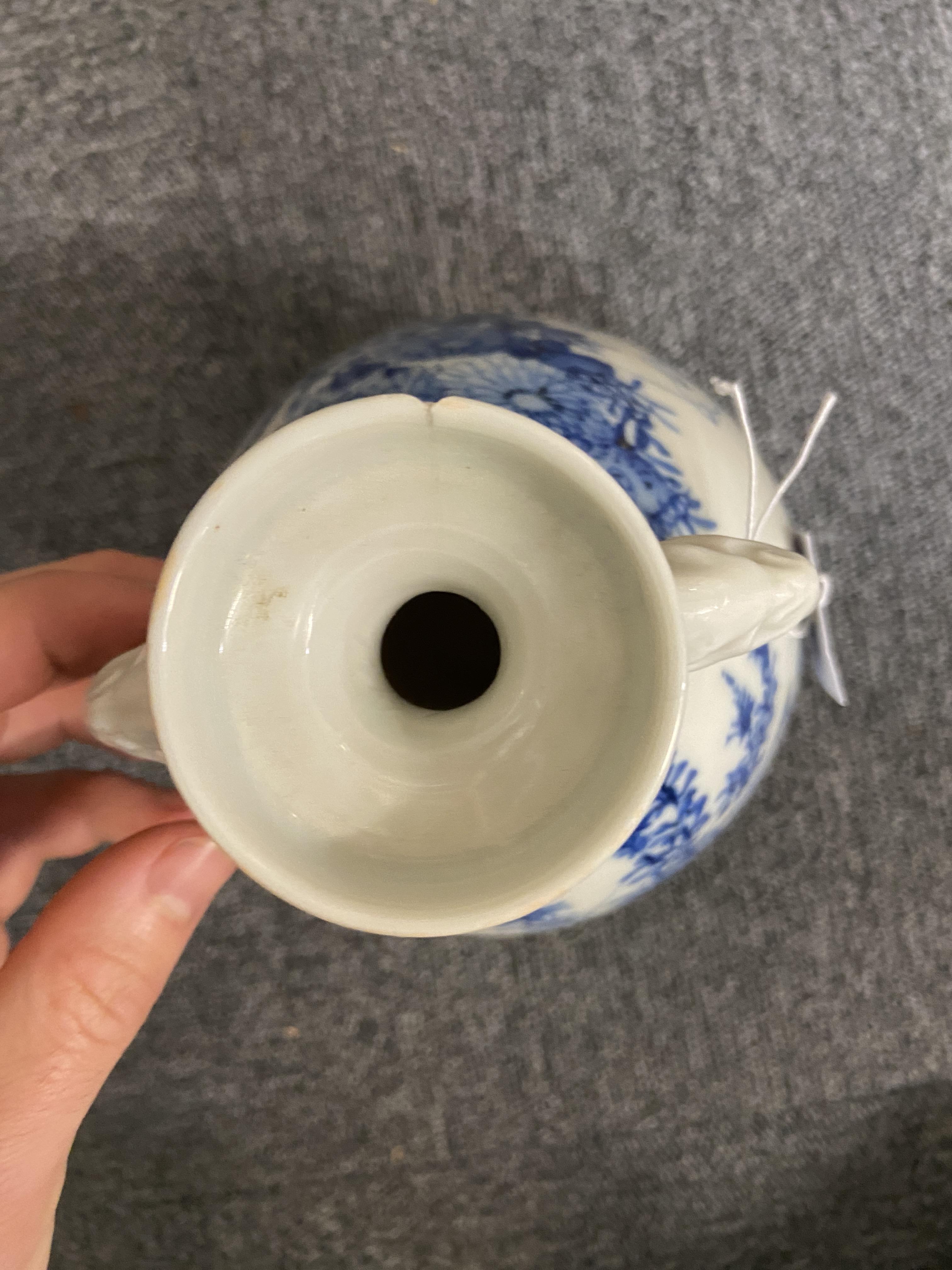 Lot 145 - Vase. Japanese Seto blue and white porcelain