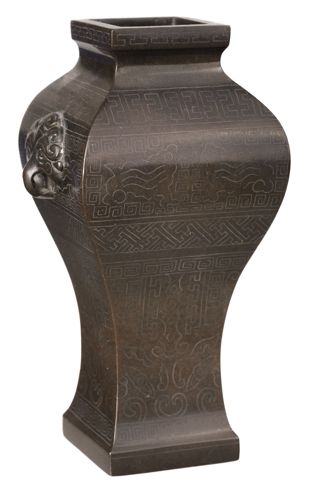 Lot 78 - Vase. 18th century Chinese four-sided