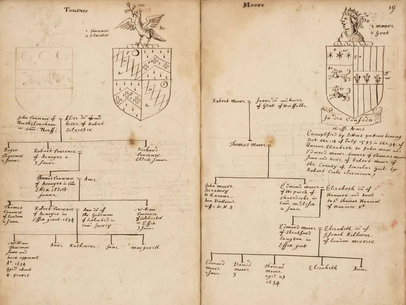 Lot 68 - Arms of Essex. A manuscript volume of arms