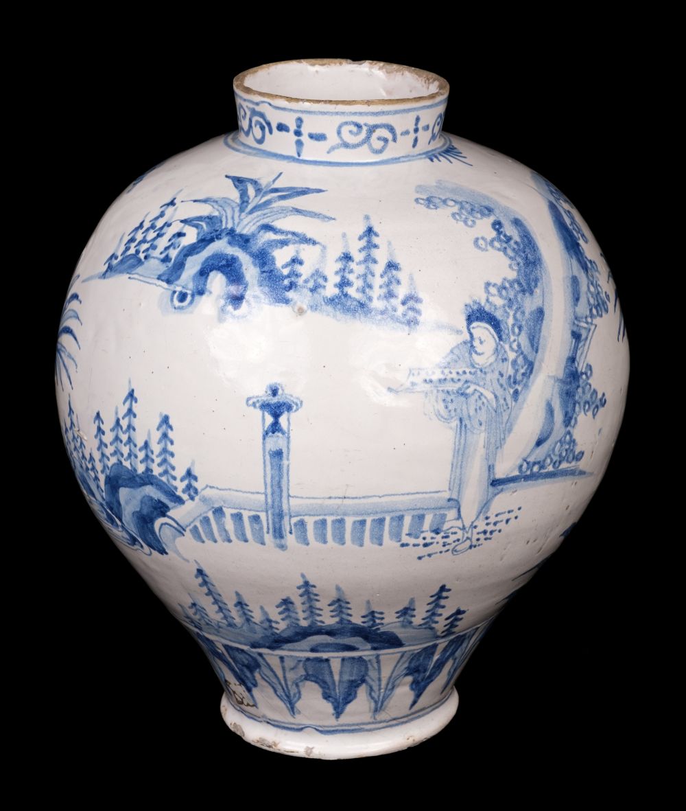 Lot 253 - Delft Vase. A Dutch delft shoulder vase
