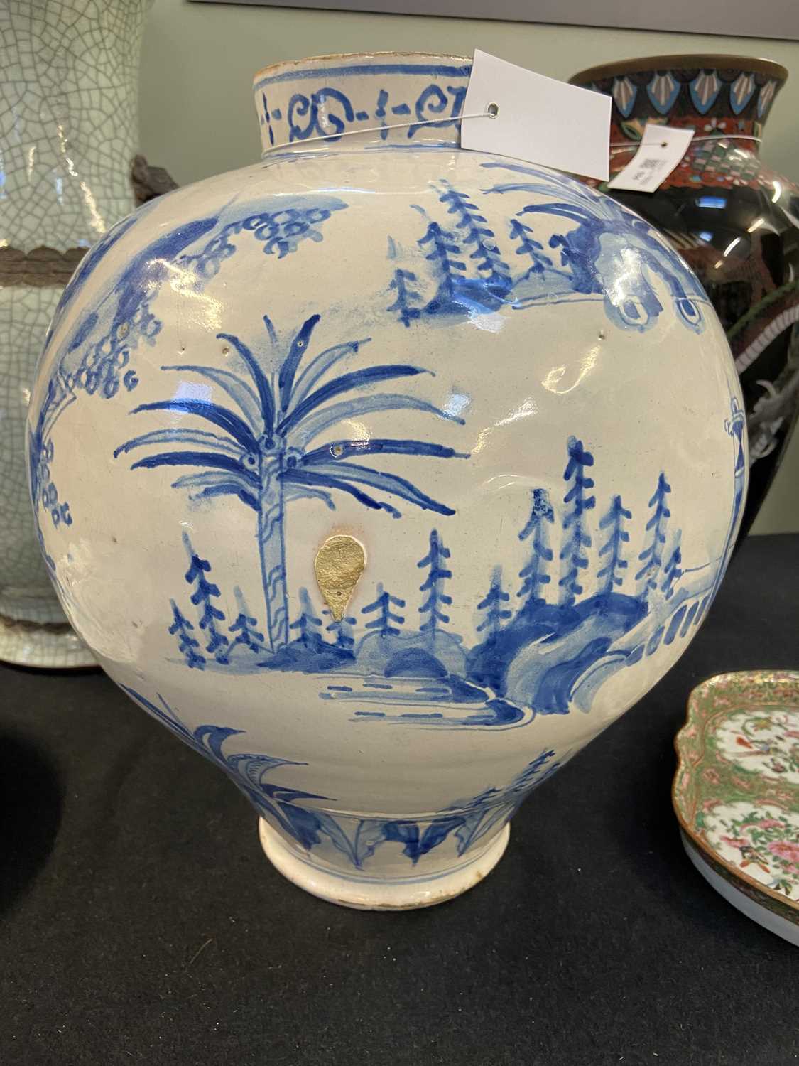 Lot 253 - Delft Vase. A Dutch delft shoulder vase