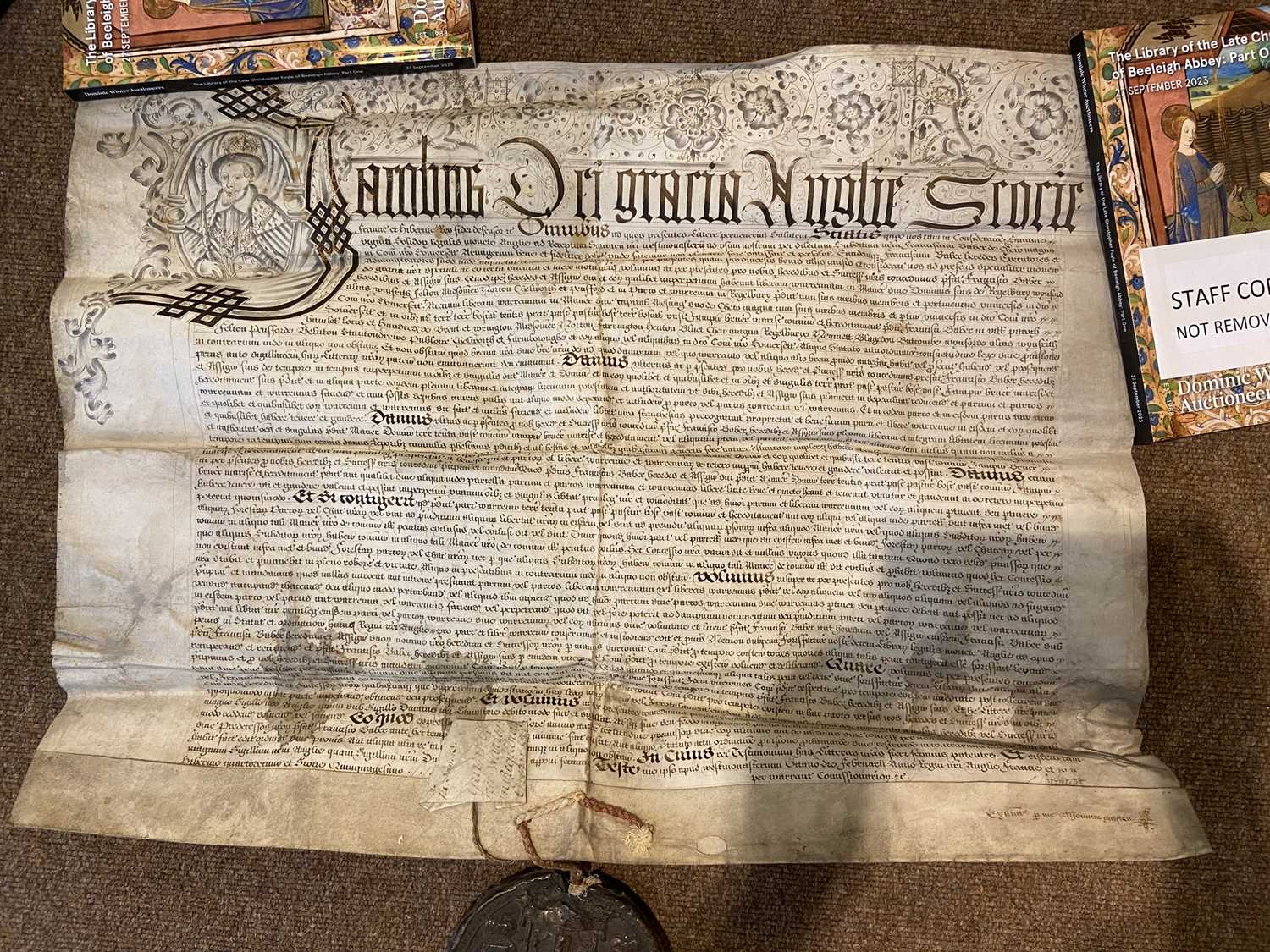 Lot 42 - Somerset Deeds with Great Seal of King James