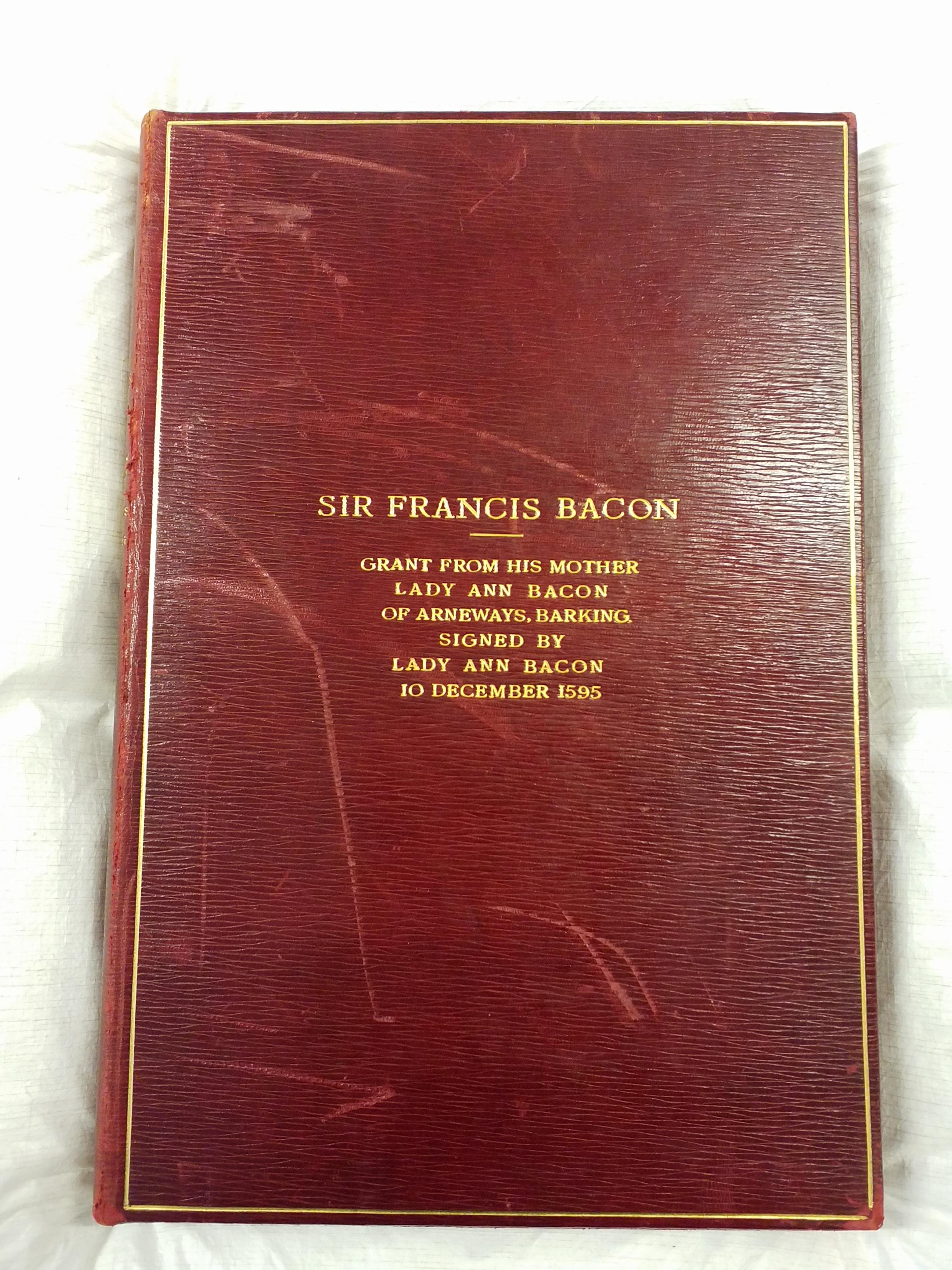 Lot 32 - Bacon (Francis, 1561-1626). Grant to Sir