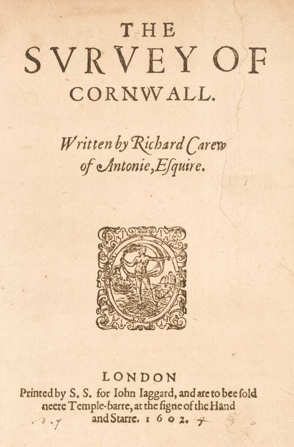 Lot 50 - Carew (Richard). The Survey of Cornwall, 1st