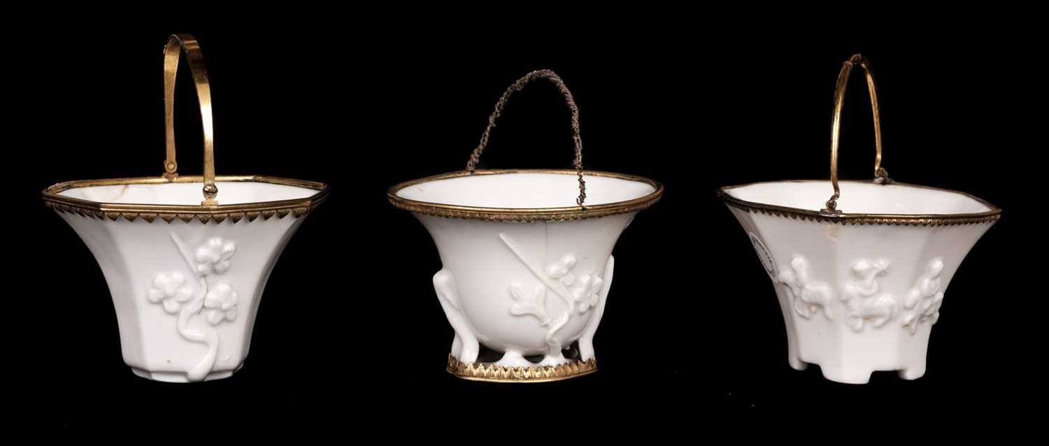 Lot 34 - Libation Cups. Chinese Blanc de Chine