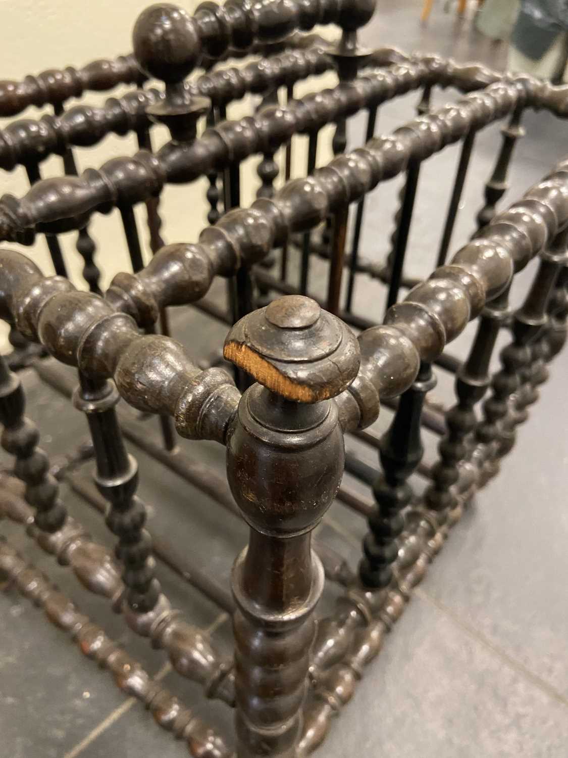 Lot 286 - Canterbury. A Victorian bobbin turned