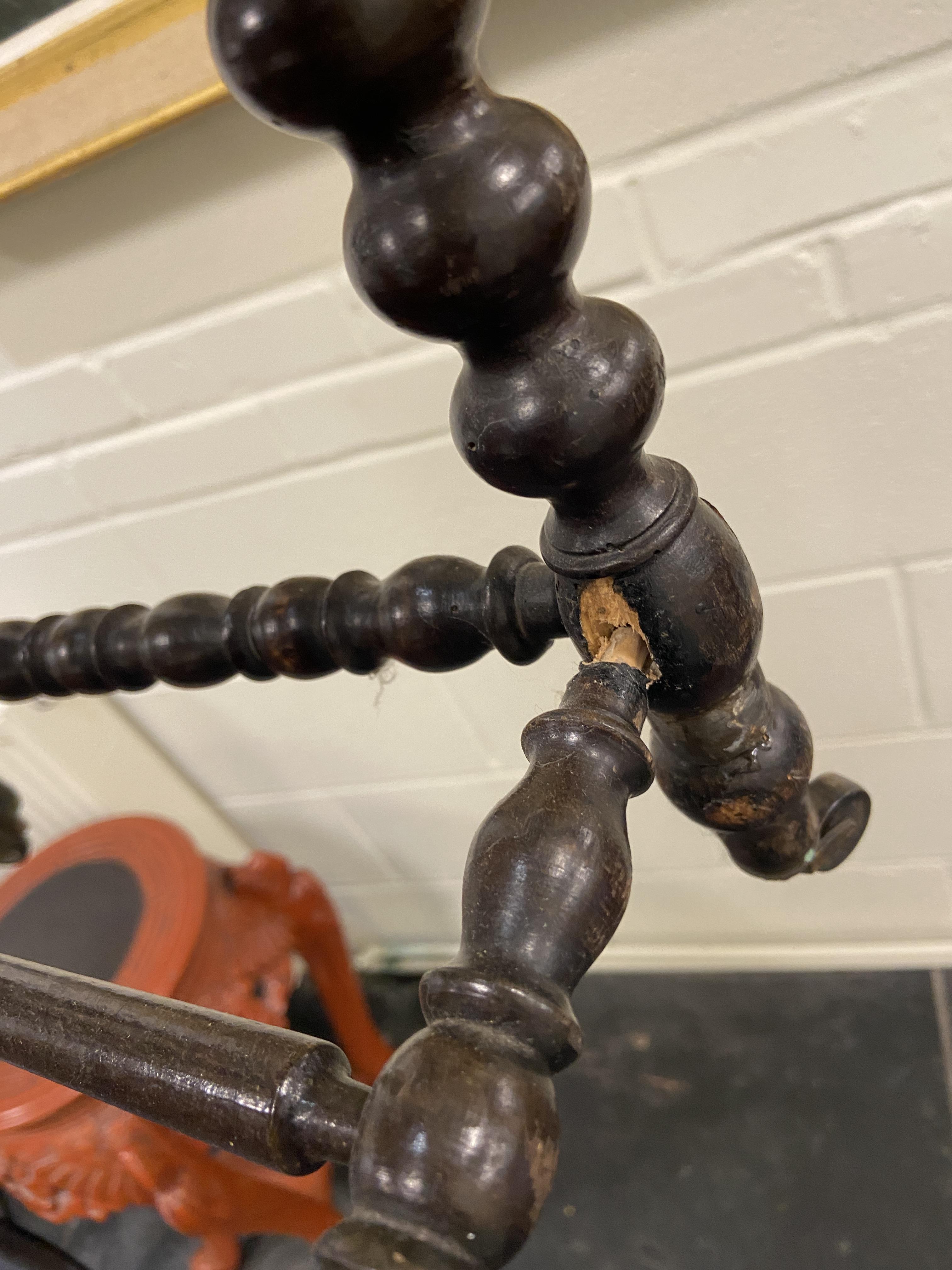 Lot 286 - Canterbury. A Victorian bobbin turned