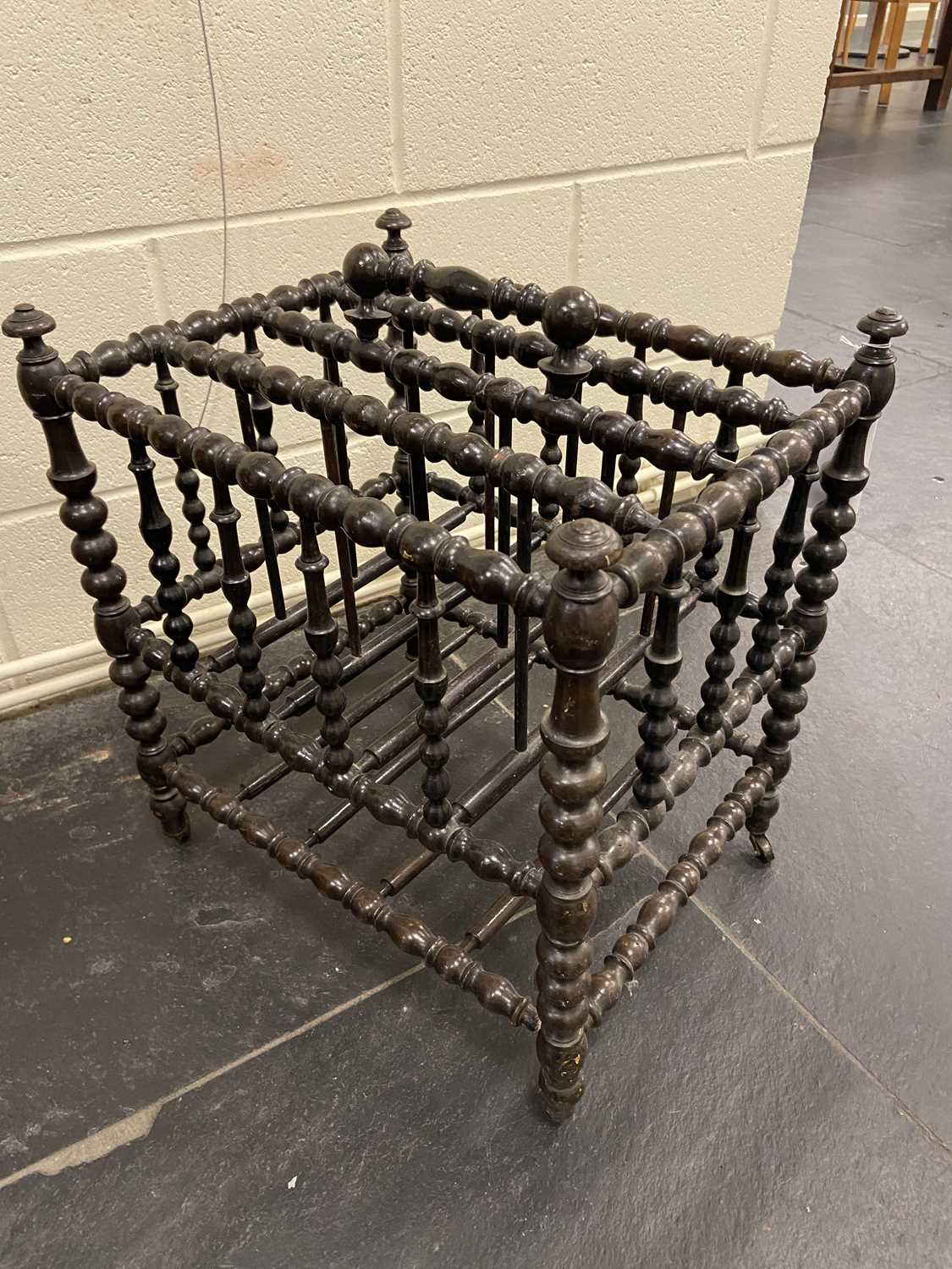 Lot 286 - Canterbury. A Victorian bobbin turned