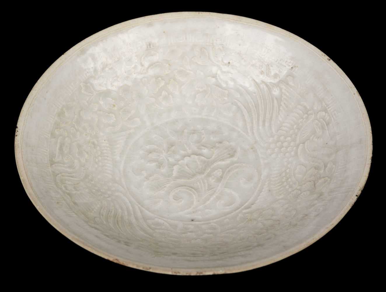 Lot 19 - Dish. Chinese Yingqing moulded dish, Southern