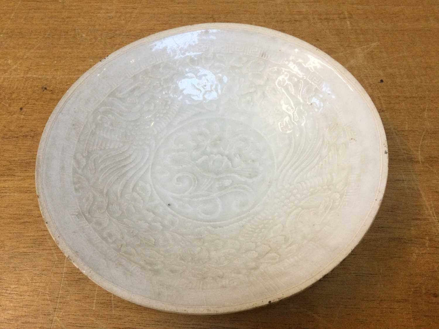 Lot 19 - Dish. Chinese Yingqing moulded dish, Southern
