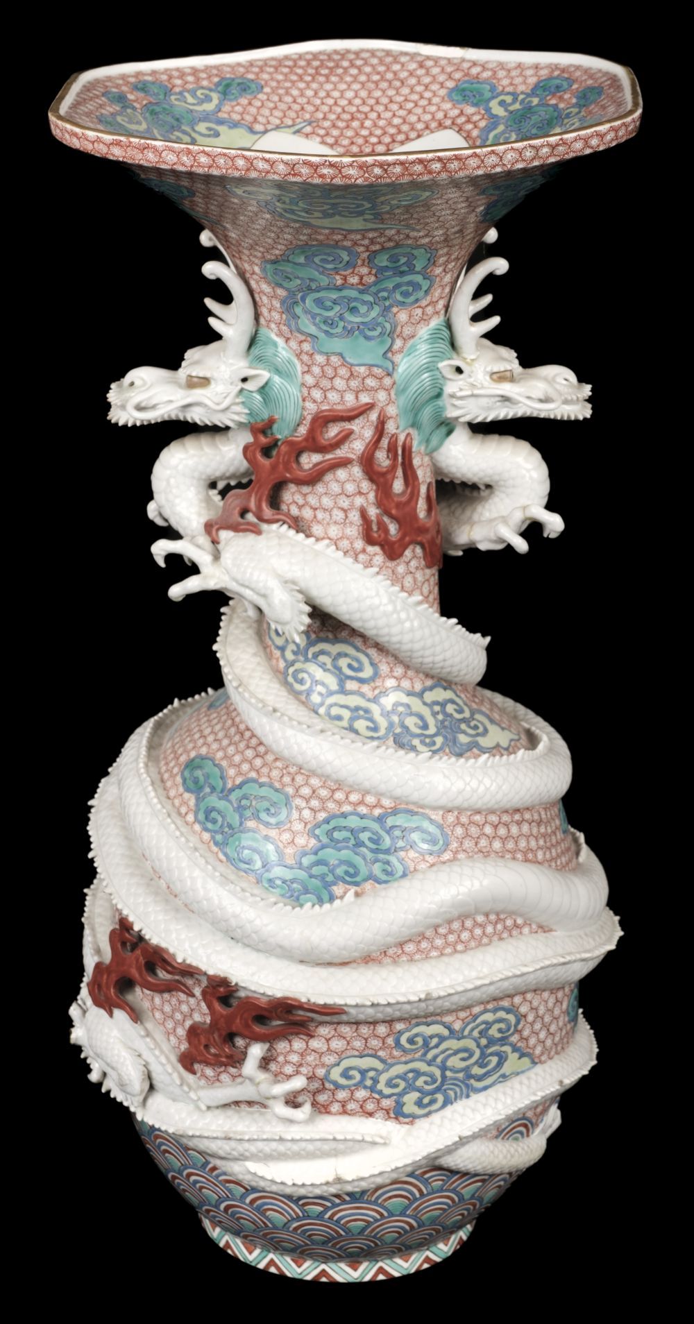 Lot 616 - Vase. A large Japanese Imari vase, Meiji