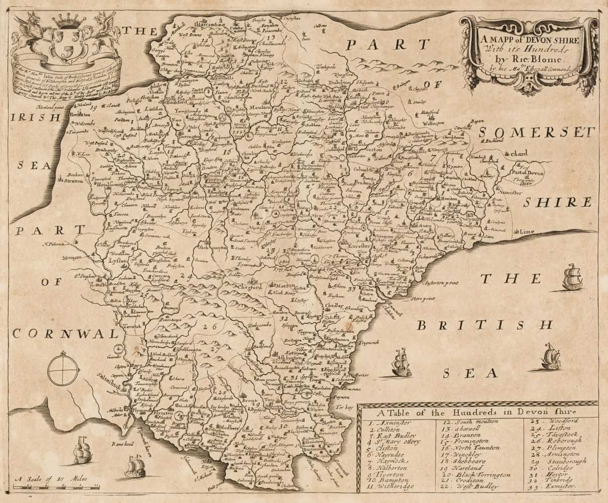 Lot 89 - Devon. A collection of 28 county maps, 17th