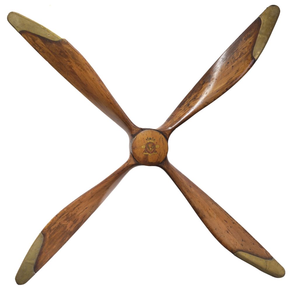 Lot 205 - Propeller. WWI F.E.8 four-blade mahogany