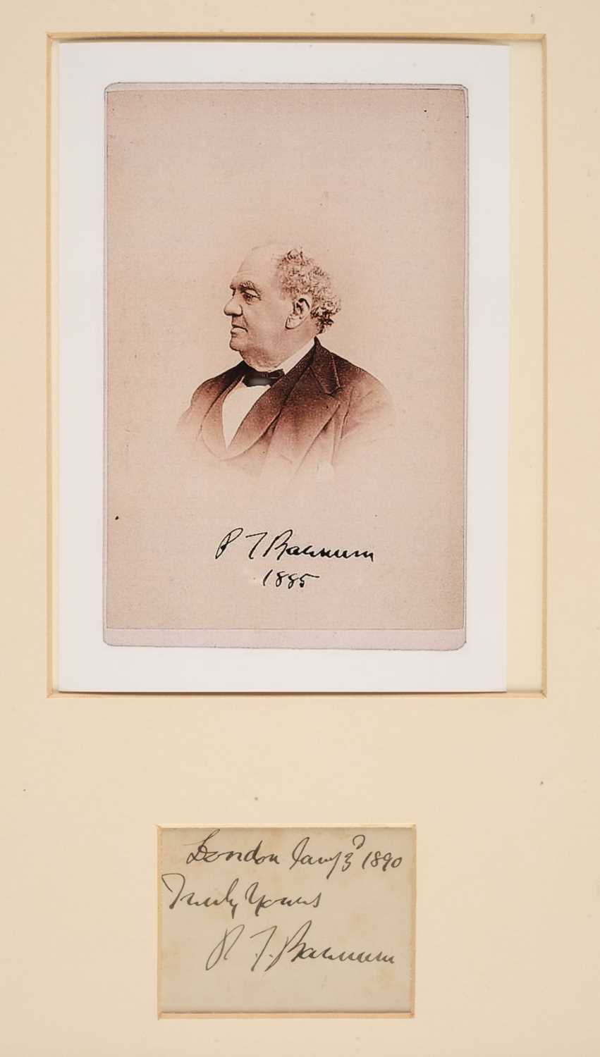 Lot 323 - Barnum (Phineas T., 1810-1891). Autograph
