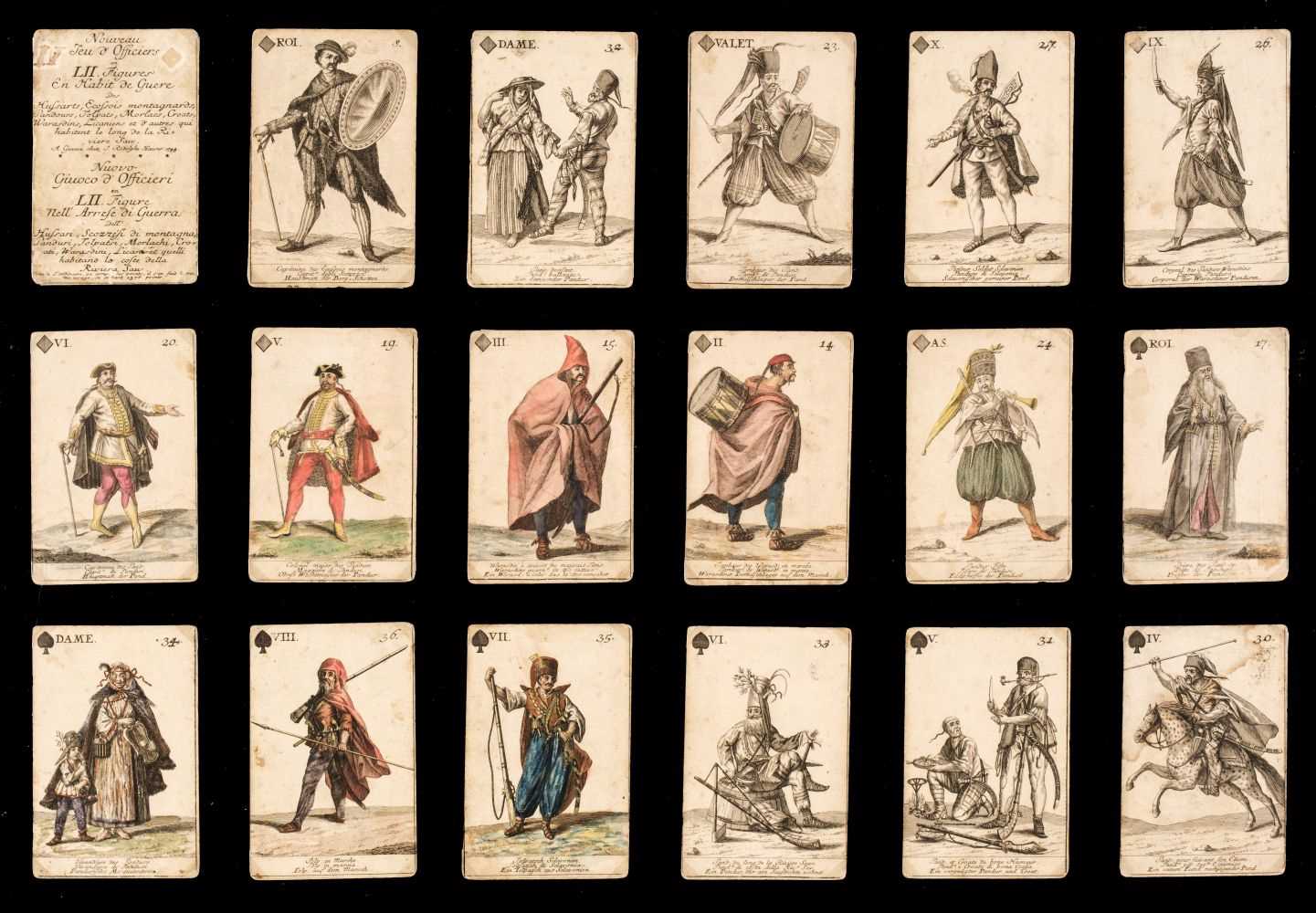 Lot 286 - Swiss playing cards. Nouveau Jeu d'Officiers,
