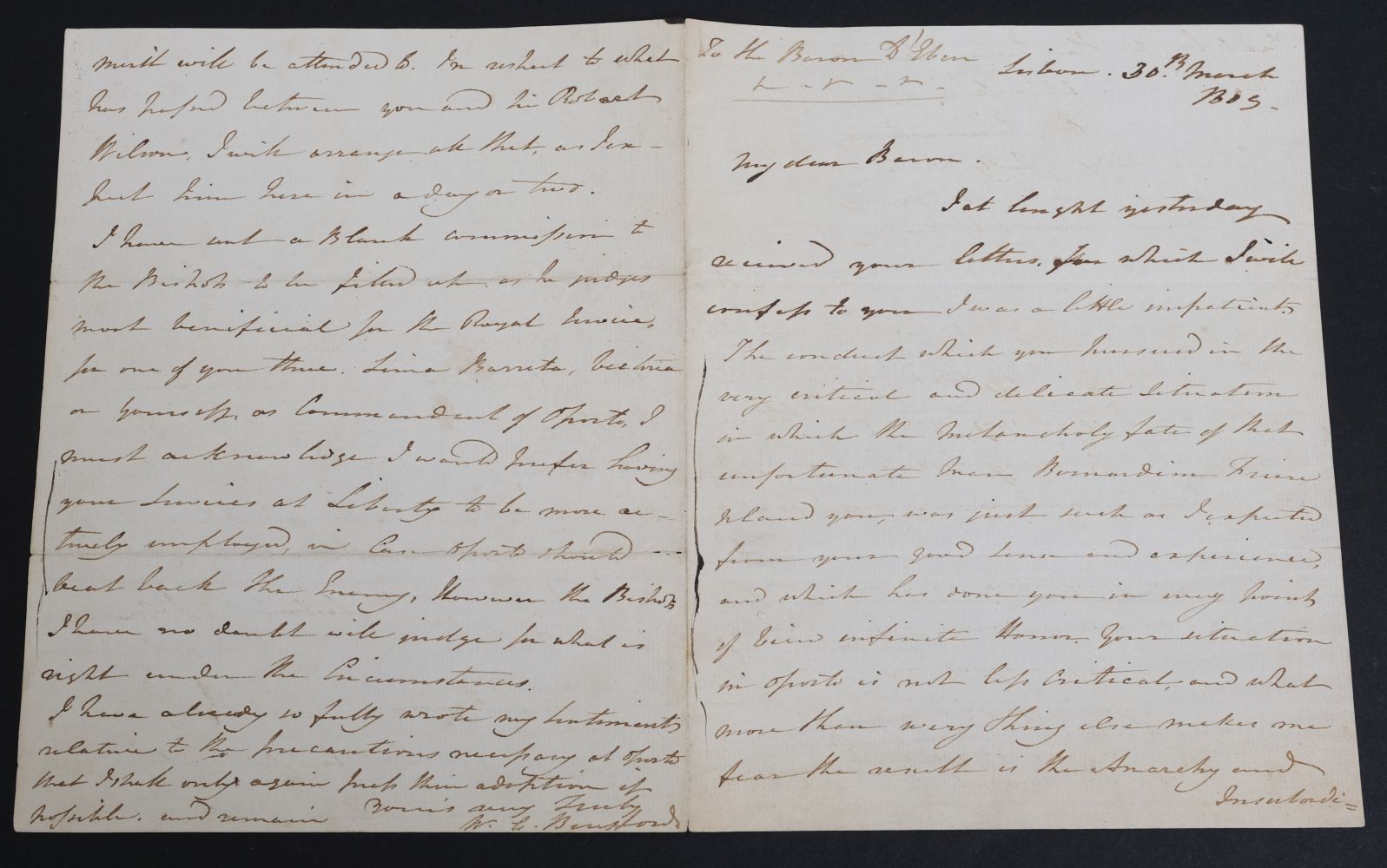 Lot 300 - Military Letters. A group of 4 Autograph