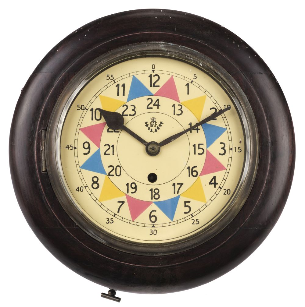 Lot 159 - Sector Clock. WWII RAF sector wall clock,