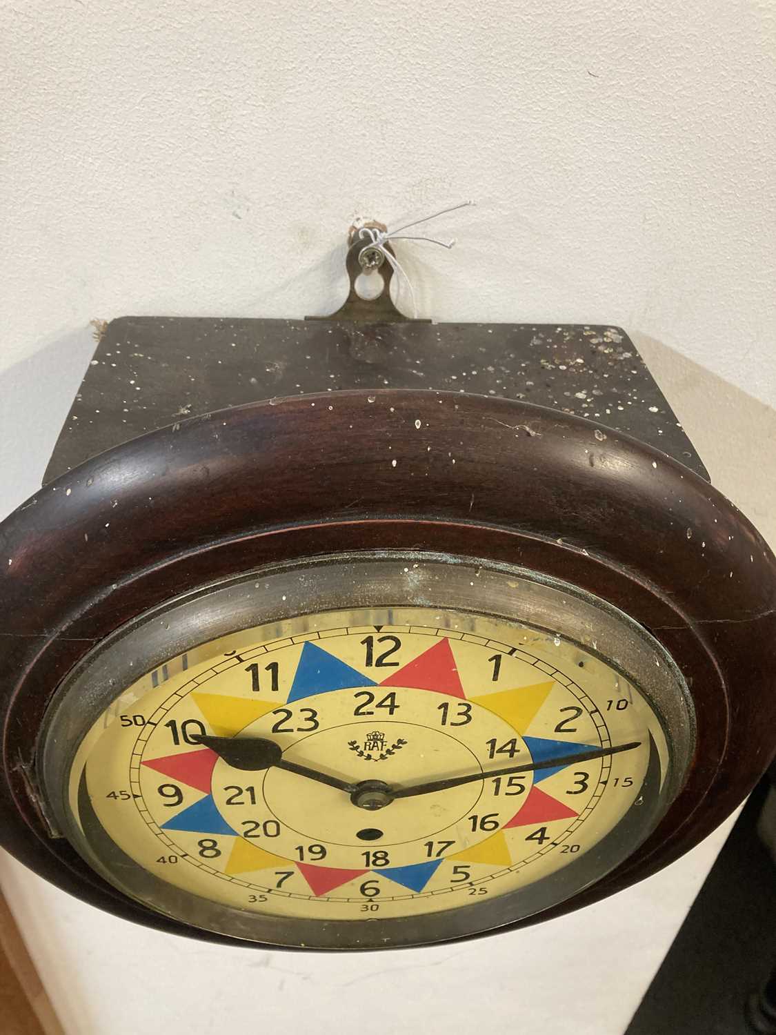 Lot 159 - Sector Clock. WWII RAF sector wall clock,