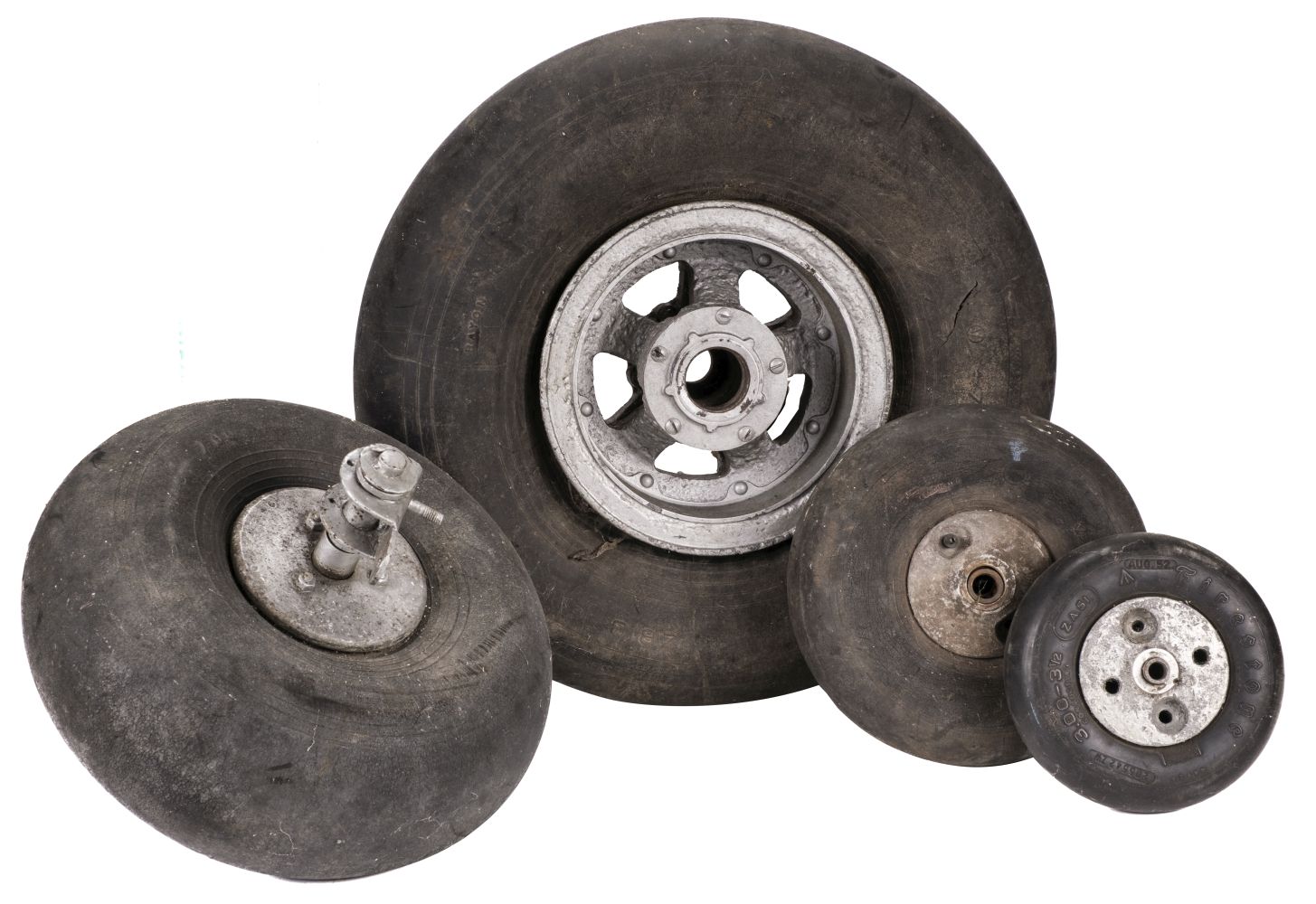 Lot 118 - Aircraft wheels, probably WWII and later