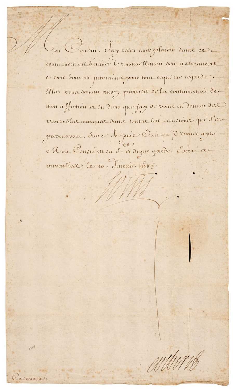 Lot 293 - Louis XIV (1638-1715). Document Signed,