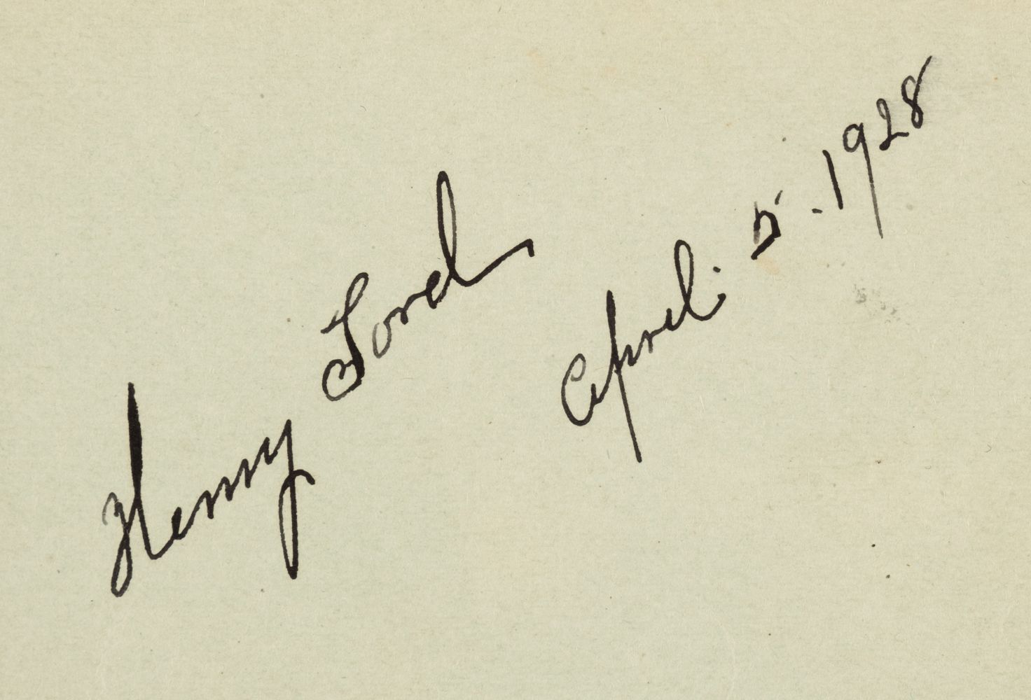 Lot 340 - Ford (Henry, 1863-1947). Autograph Signature,
