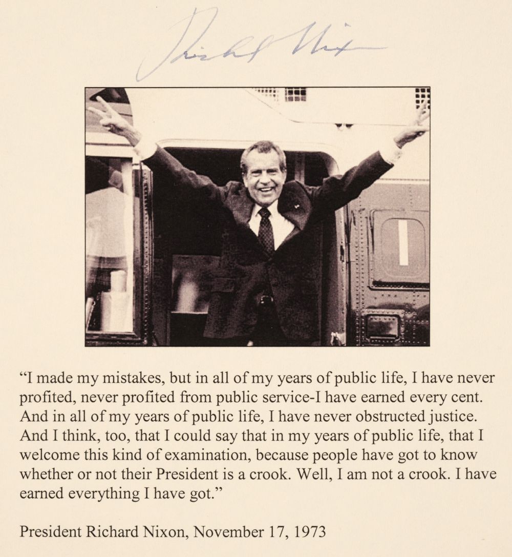 Lot 358 - Nixon (Richard Milhous, 1913-1994). Document