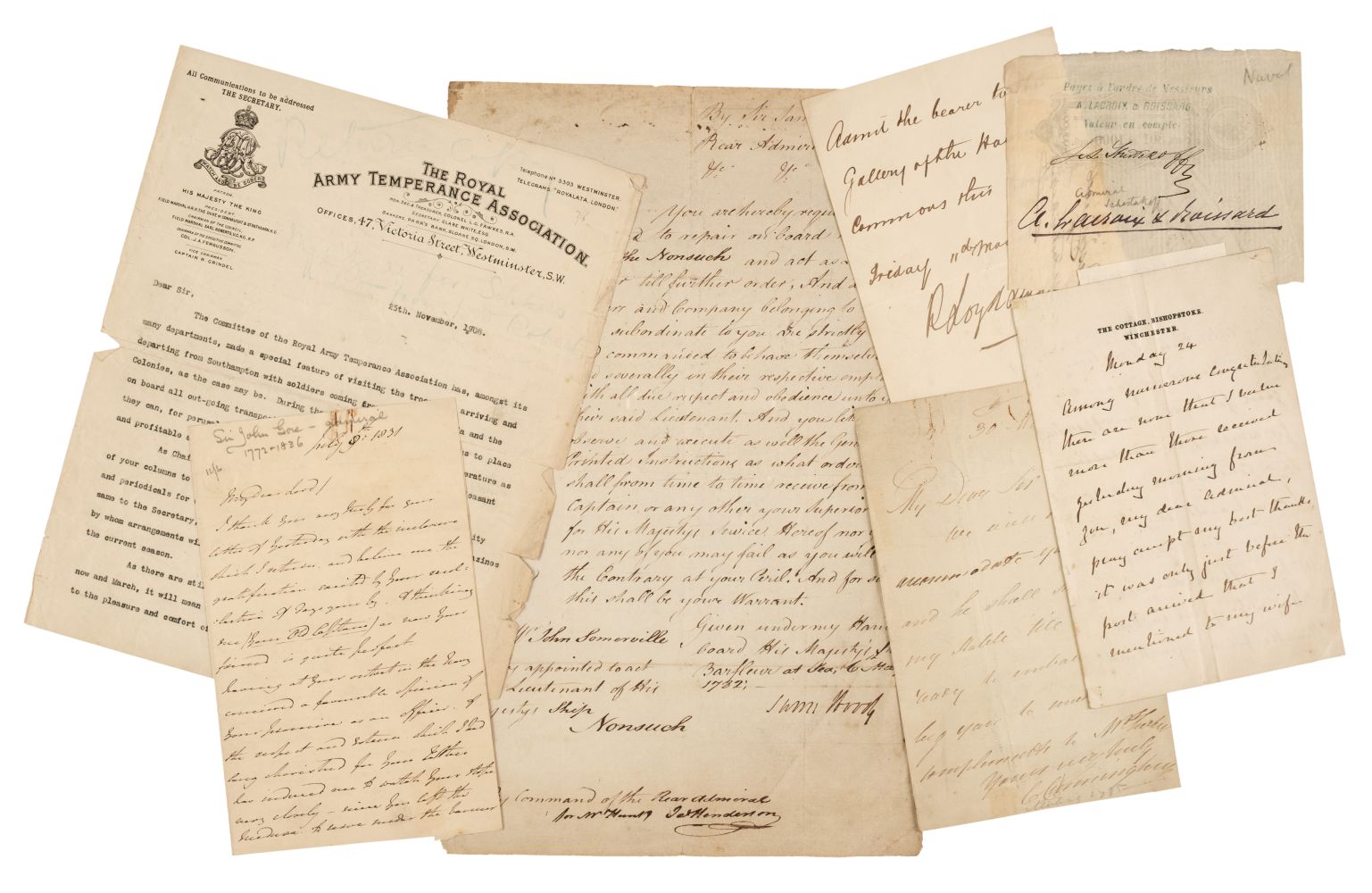 Lot 301 - Military Letters. A Small Archive of