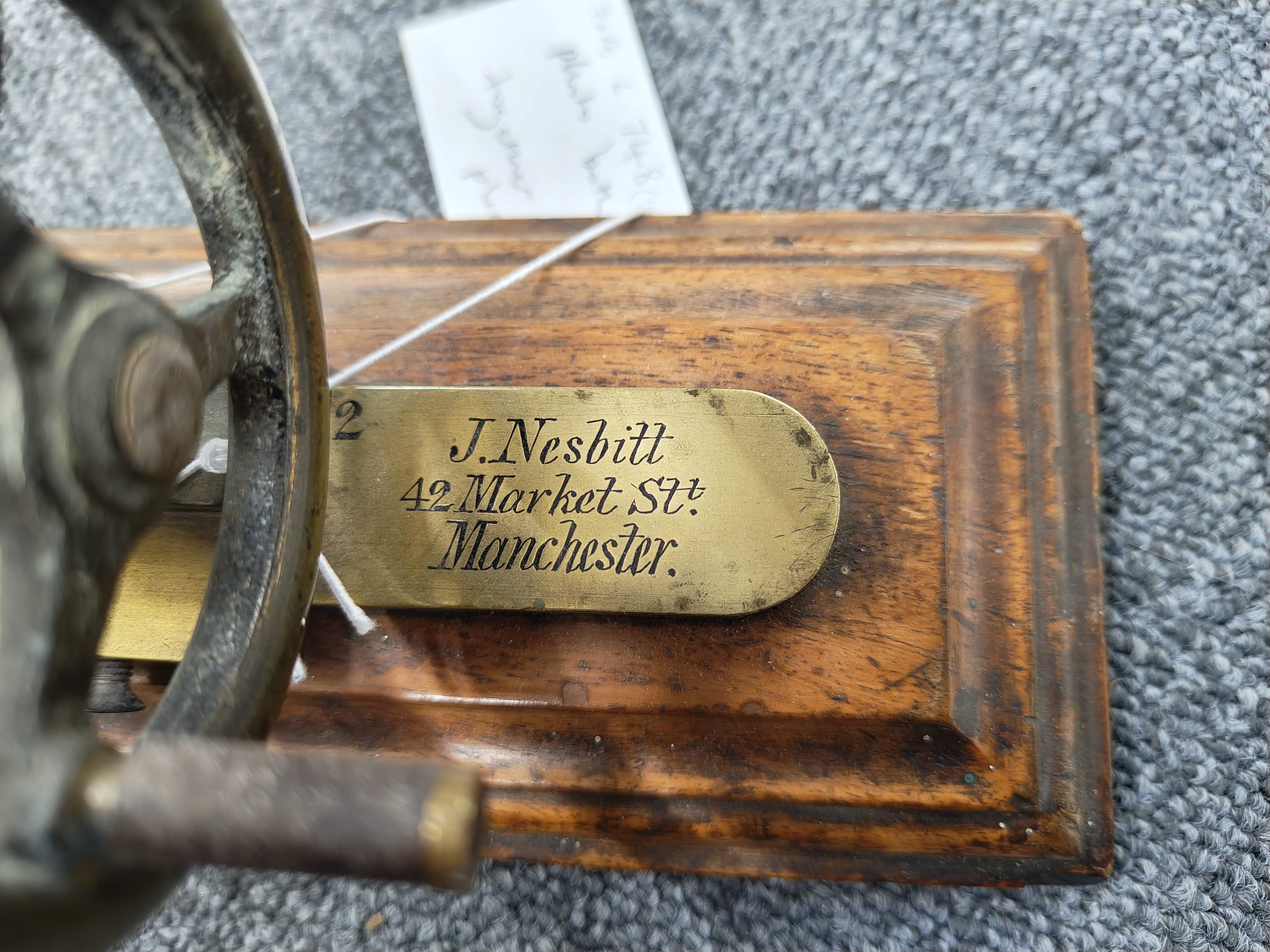 Lot 748 - Lace Crimping Iron. A goffering machine, mid