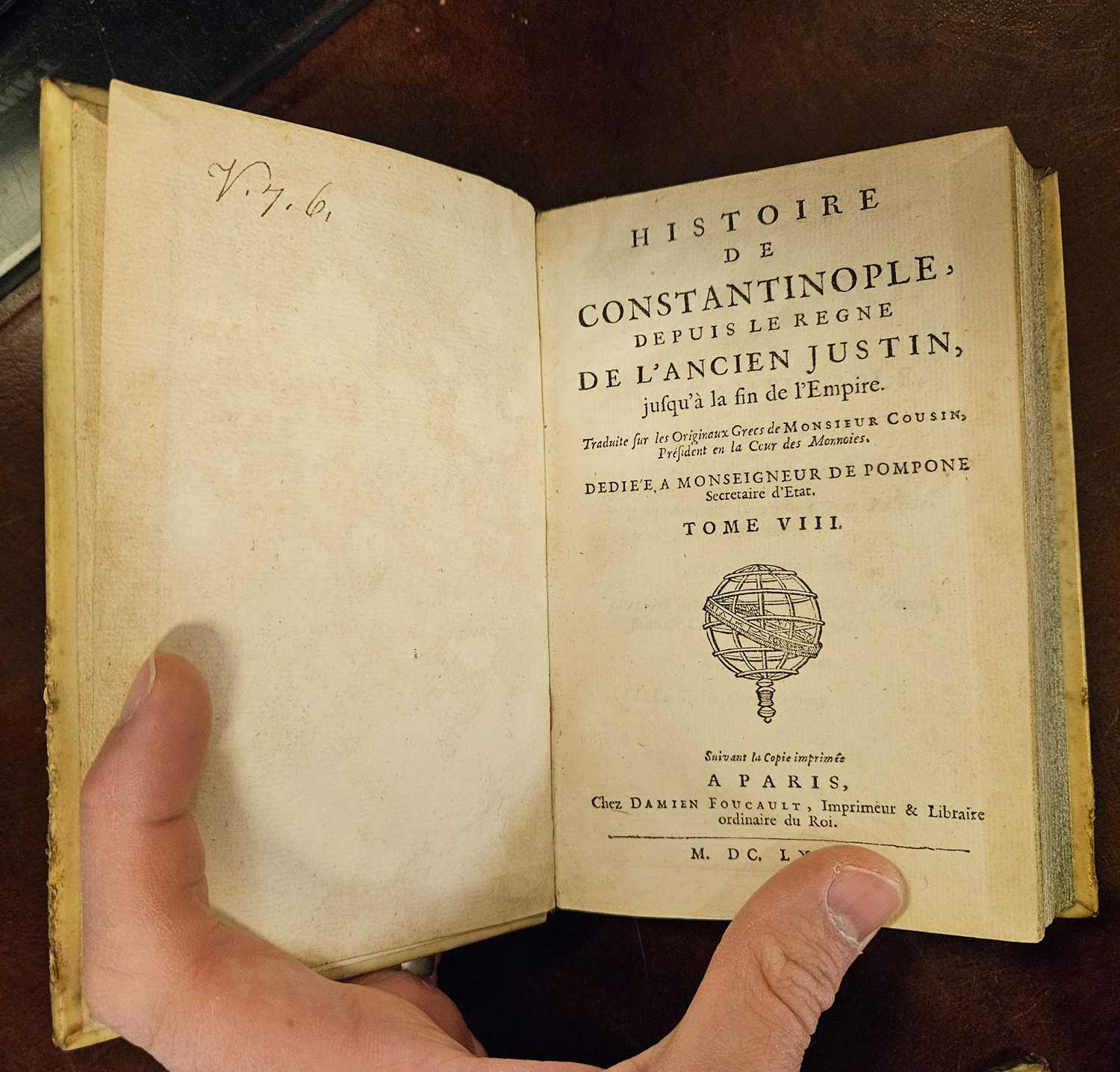 Lot 10 - Cousin (Louis). Histoire de Constantinople, 8