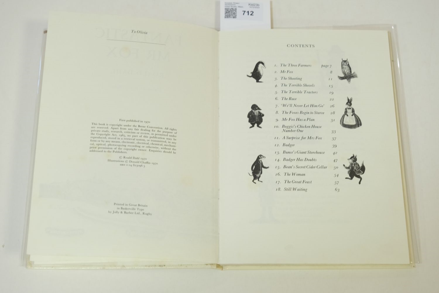 Lot 712 - Dahl (Roald). Fantastic Mr Fox, illustrated