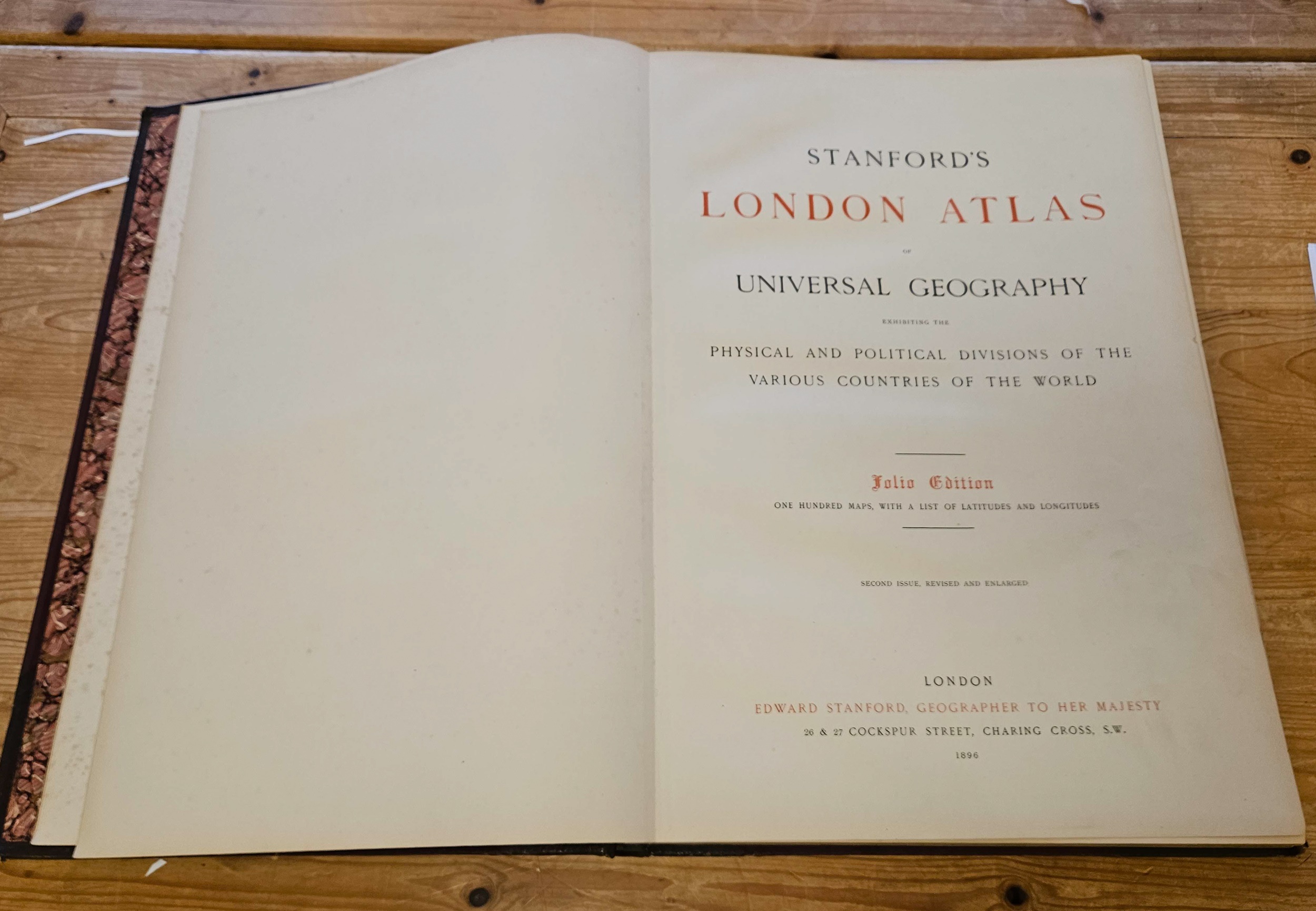 Lot 21 - Stanford (Edward). Stanford's London Atlas of