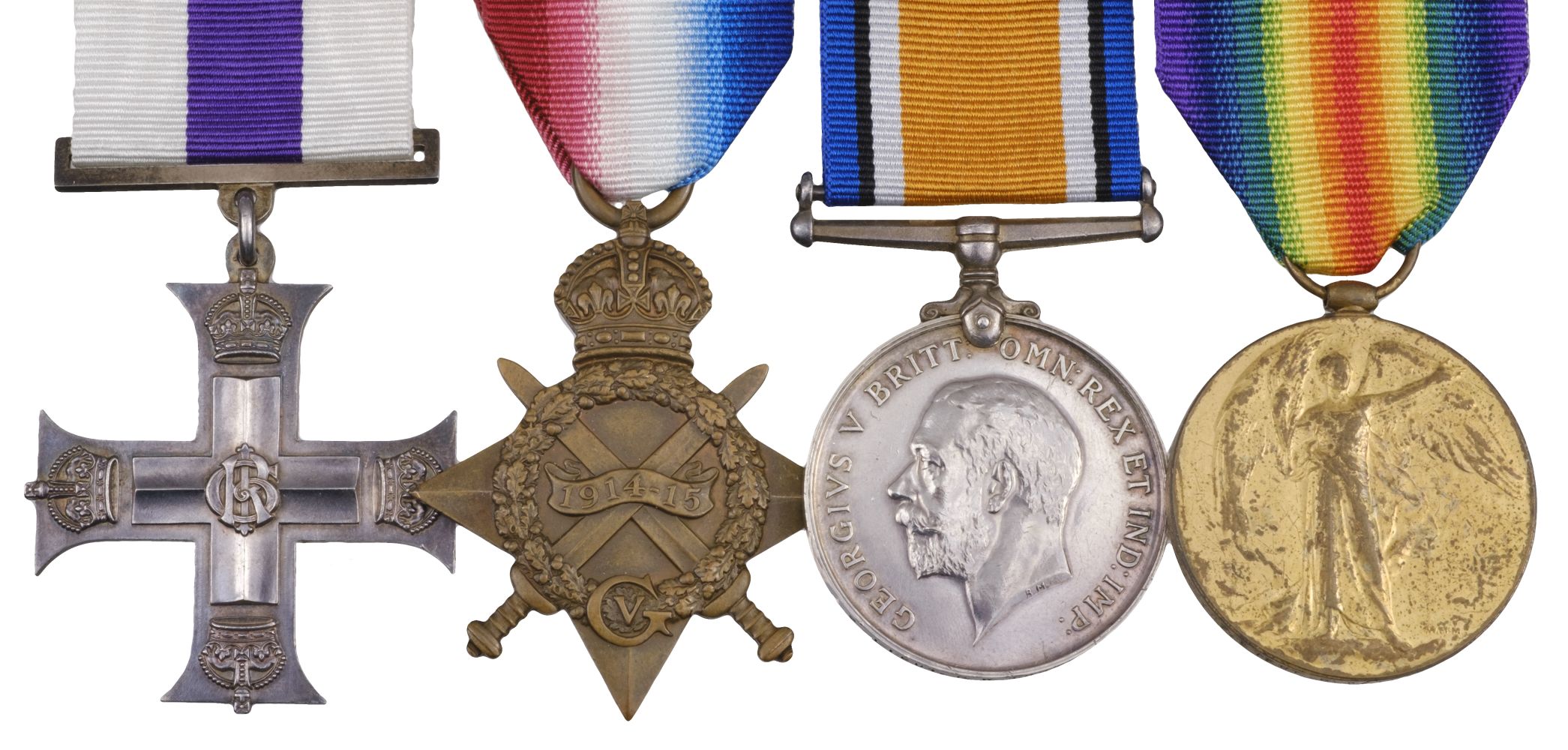 Lot 3 - WWI Military Cross medal group to Lieutenant G.