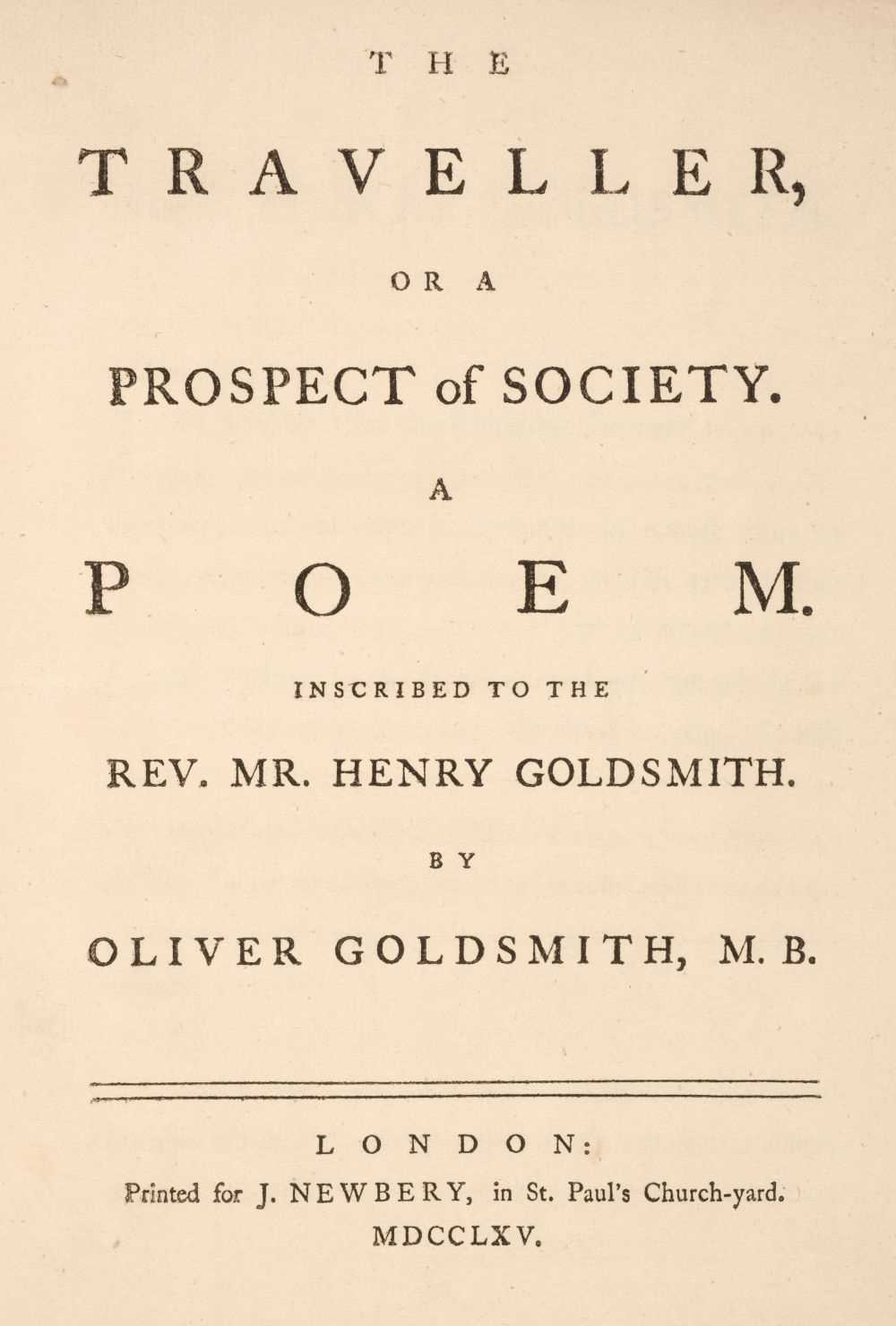 Lot 49 - Goldsmith (Oliver). The Traveller, 1st