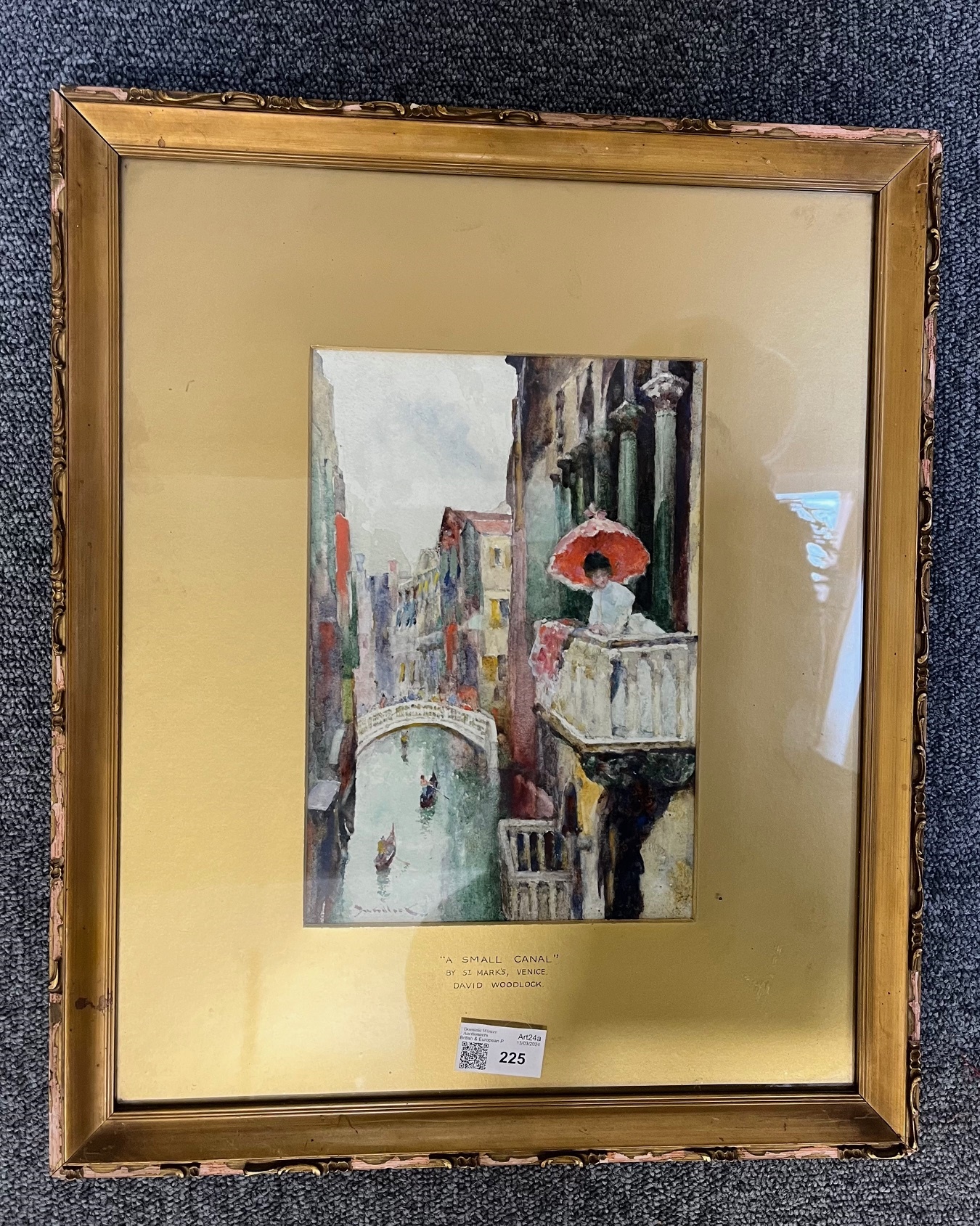 Lot 225 - Woodlock (David, 1842-1929). A Small Canal