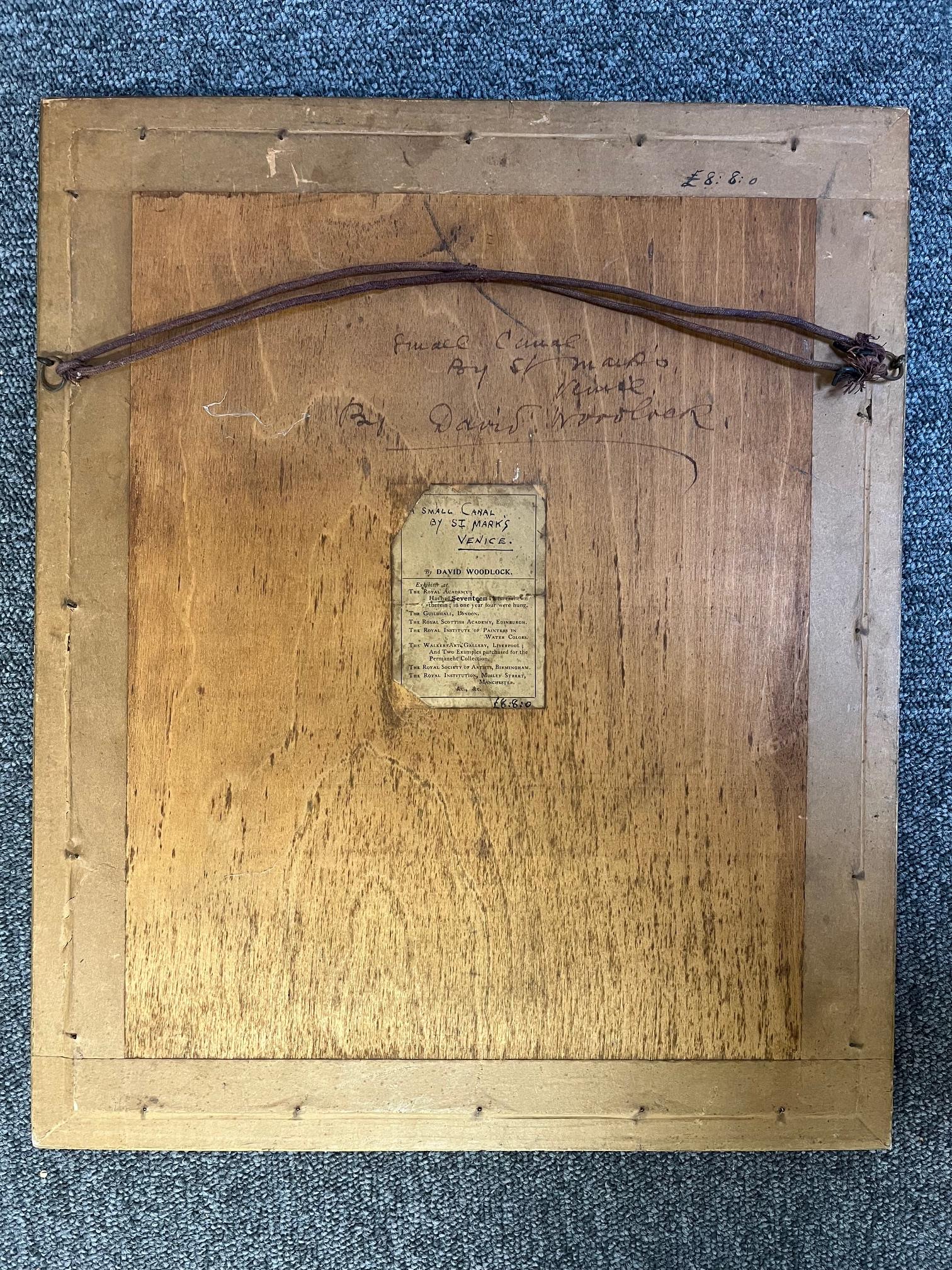 Lot 225 - Woodlock (David, 1842-1929). A Small Canal