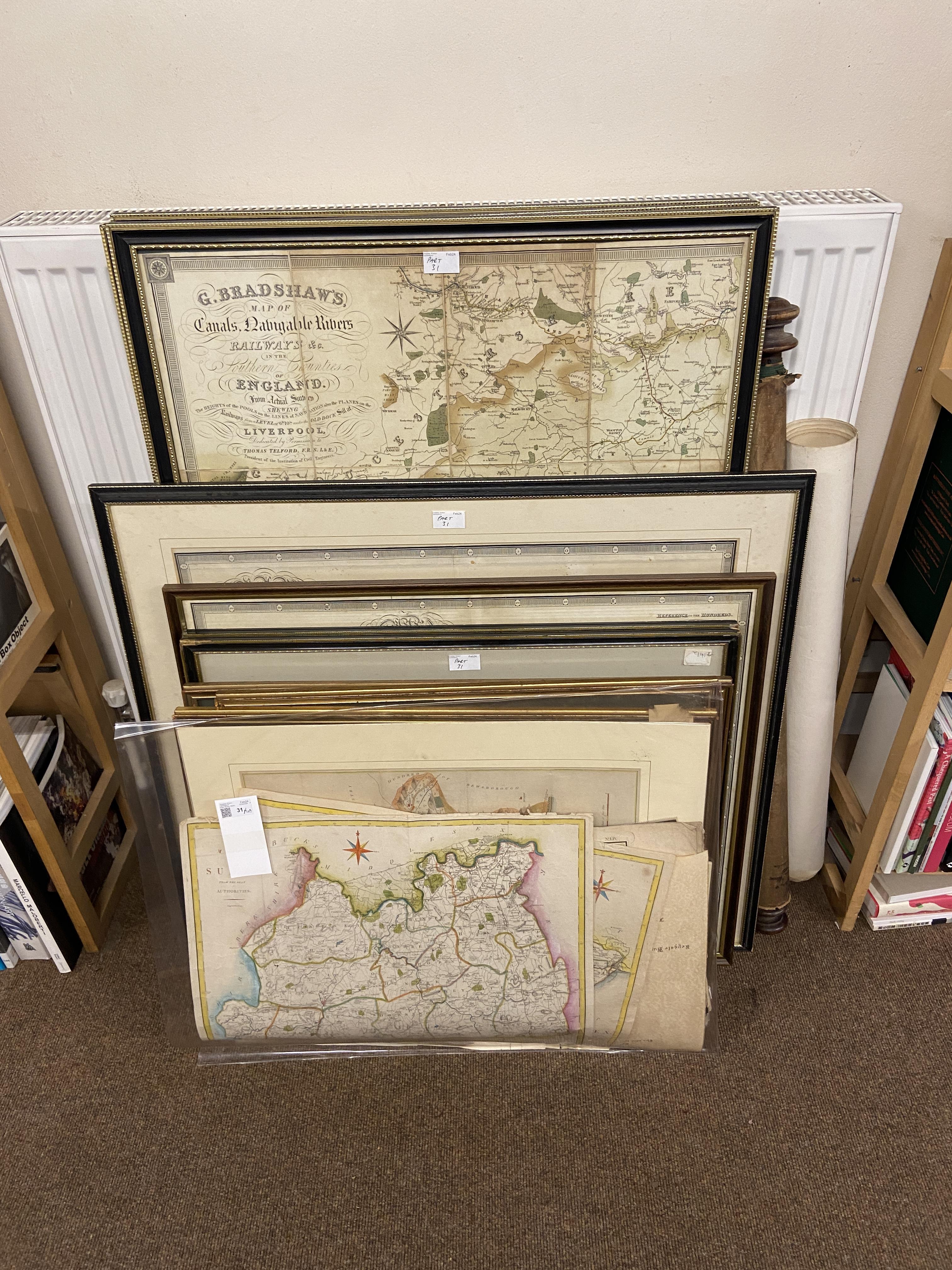 Lot 31 - Maps. A collection of approximately 40 maps,