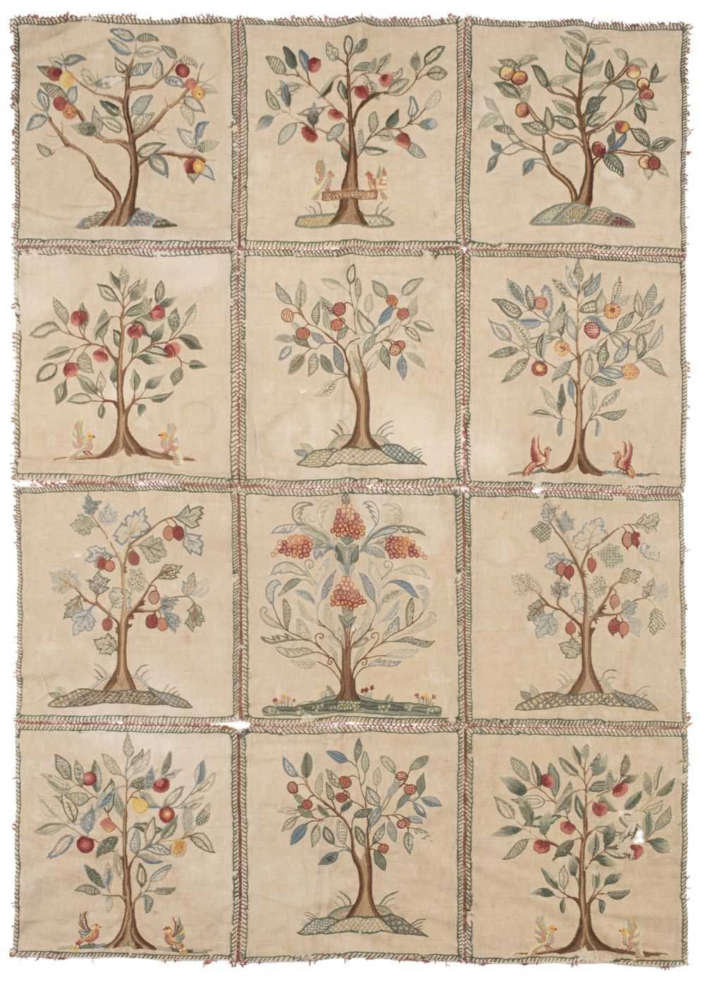 Lot 730 - Embroidered Panel. An Arts & Crafts panel,