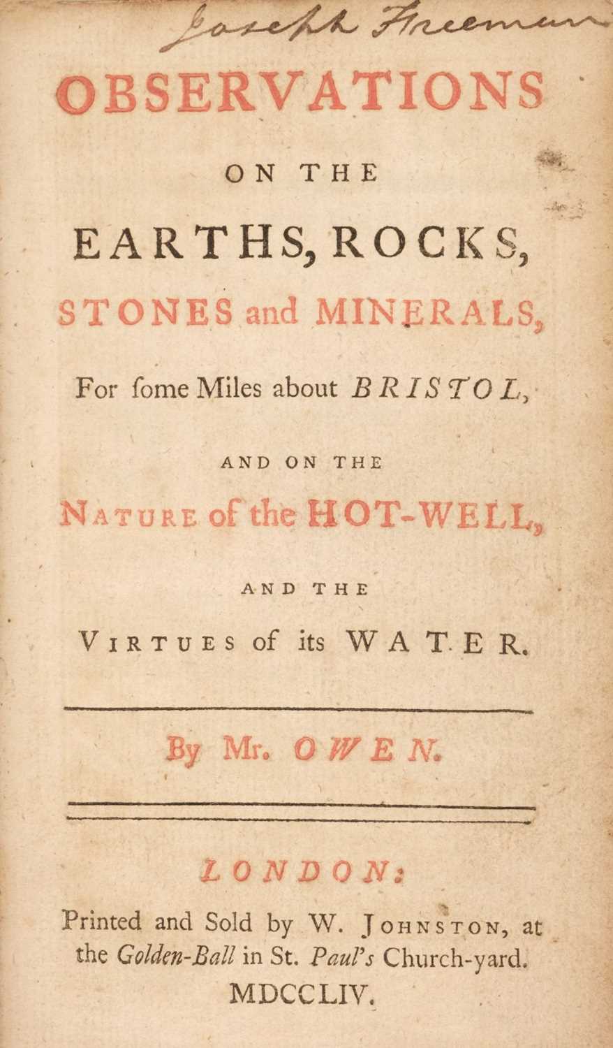 Lot 679 - Owen (Edward). Observations on the Earths,