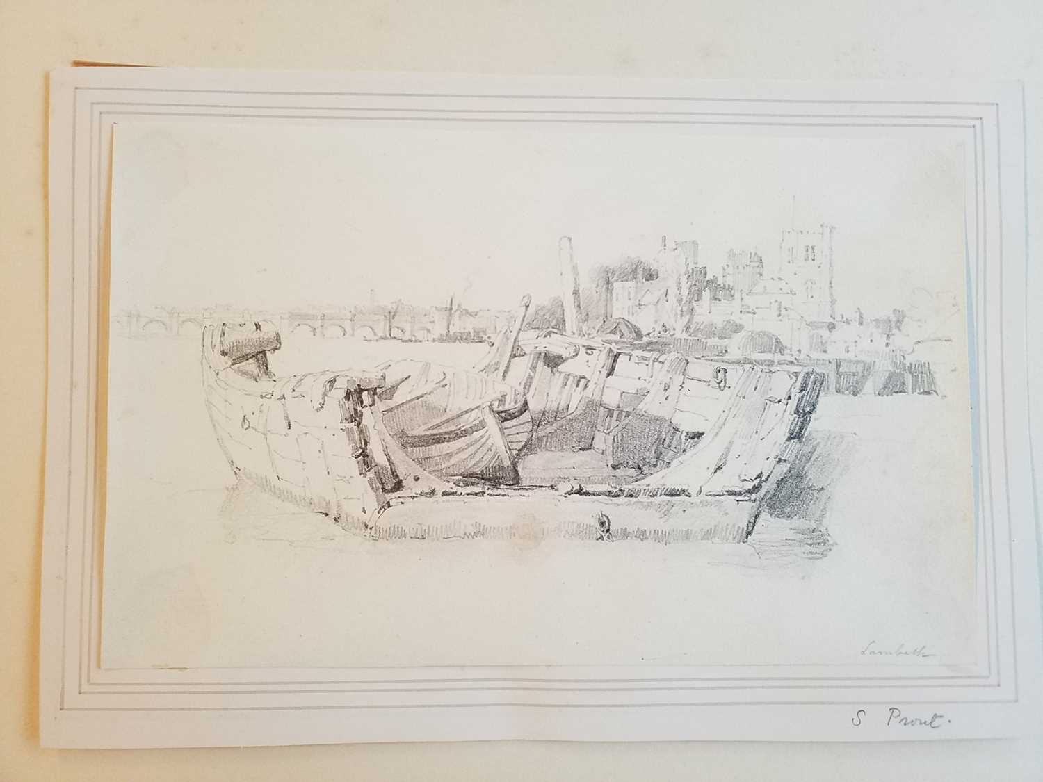 Lot 60 - Prout (Samuel, 1783-1852). Lambeth, pencil on