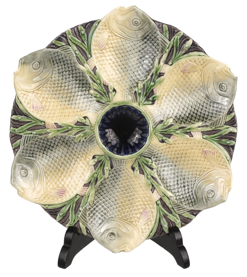 Lot 502 - Majolica. A Victorian Minton majolica fish