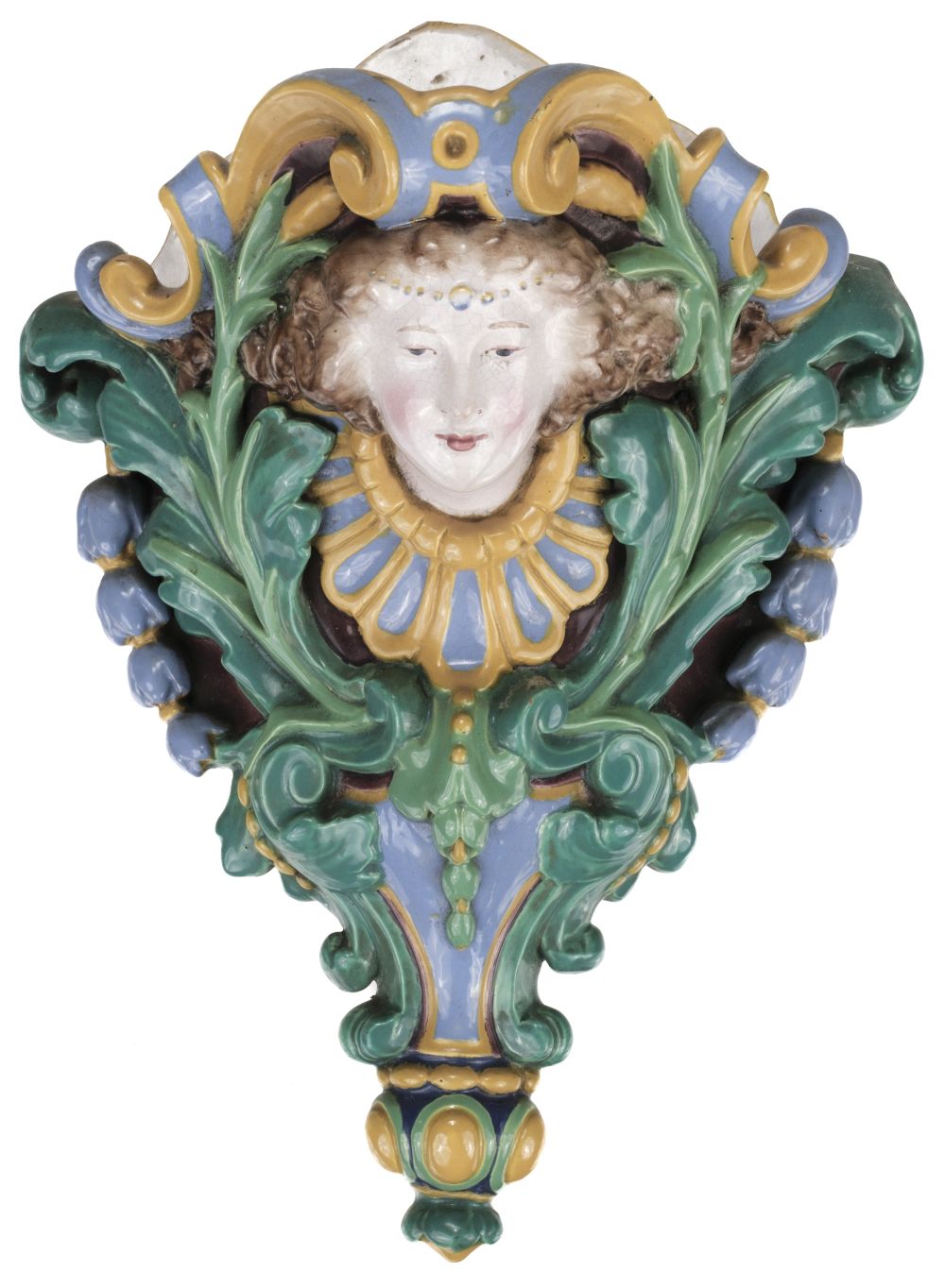 Lot 501 - Majolica. A Victorian Minton majolica spill