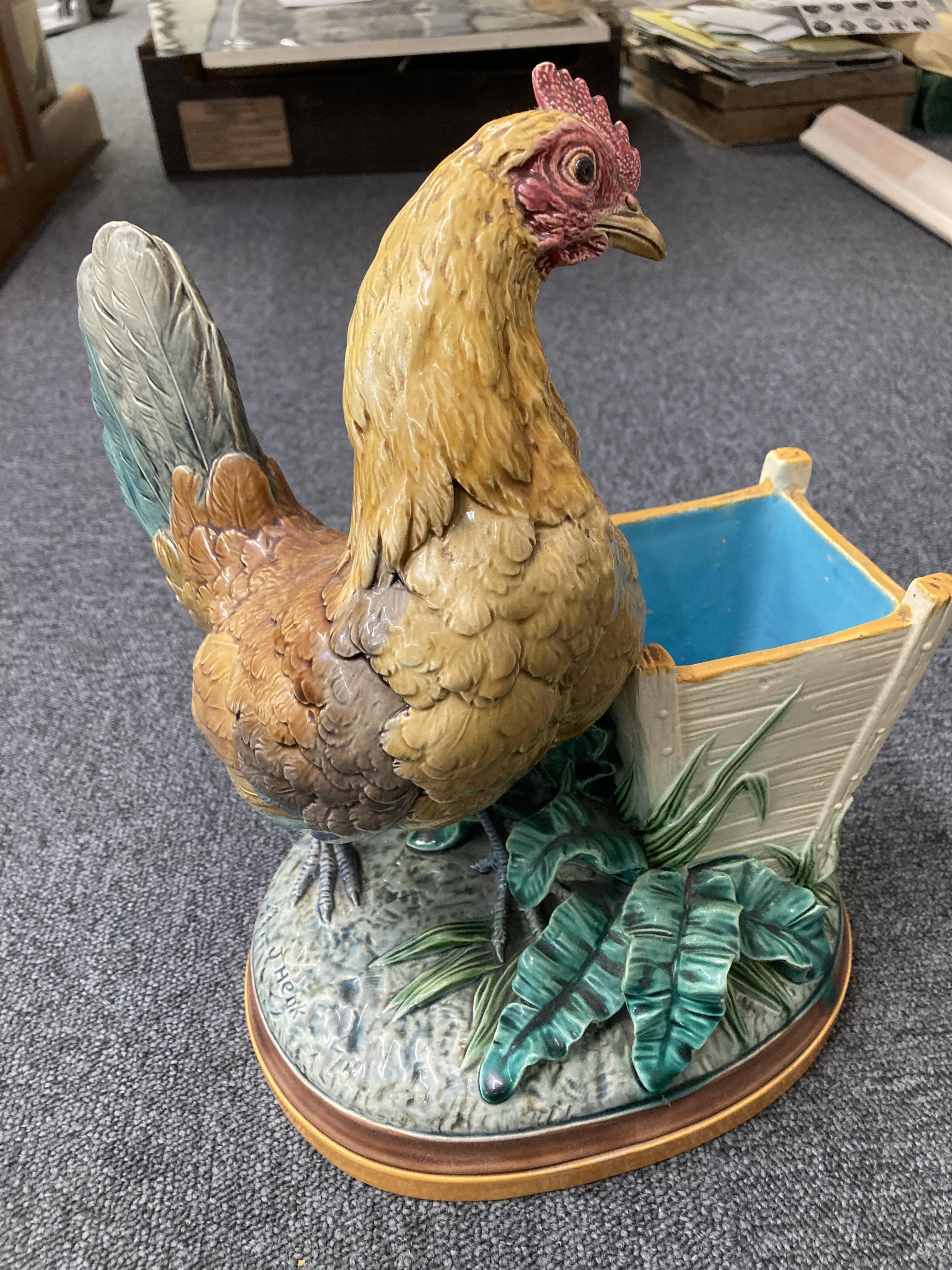 Lot 501 - Majolica. A Victorian Minton majolica spill