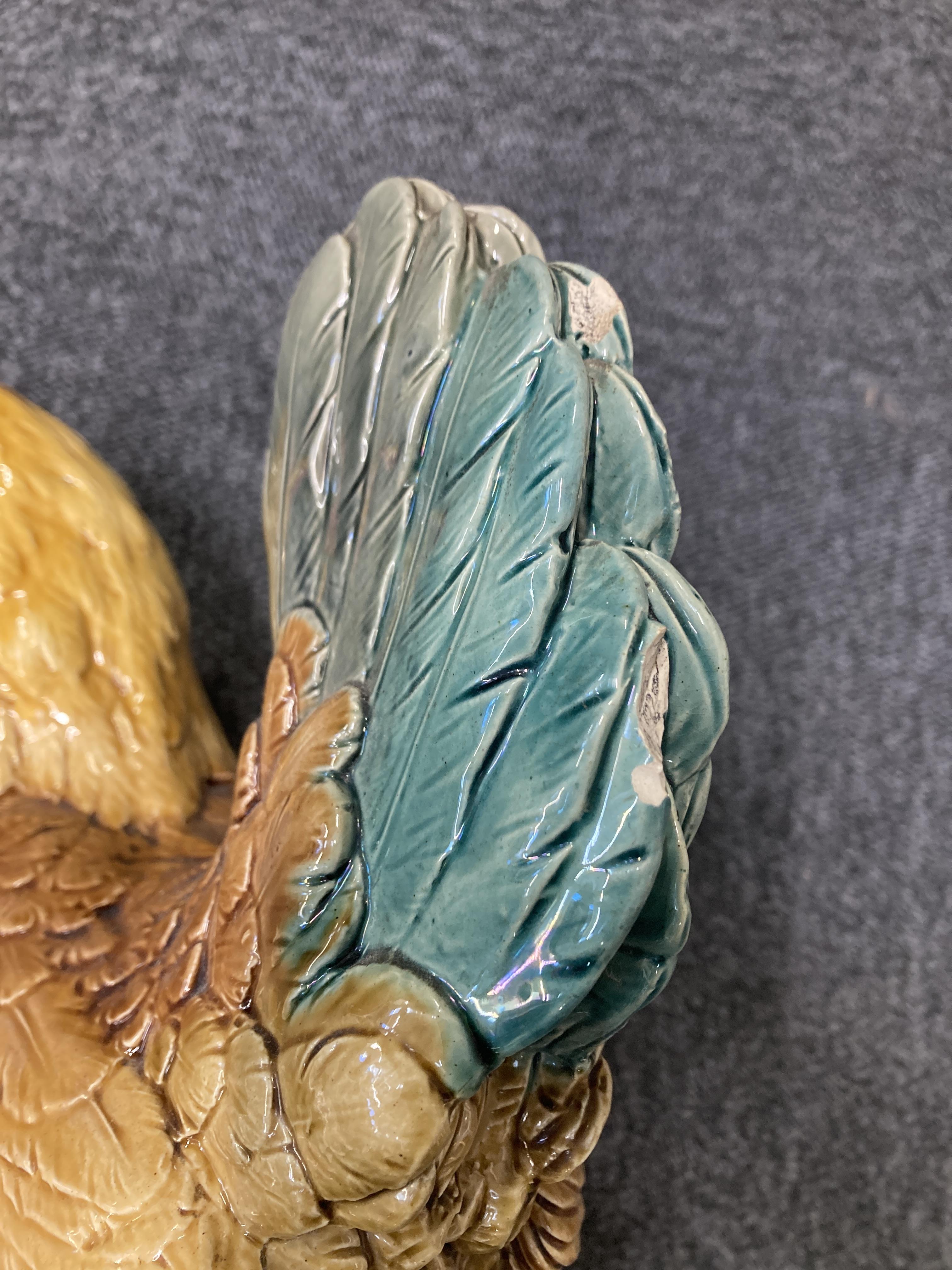 Lot 501 - Majolica. A Victorian Minton majolica spill