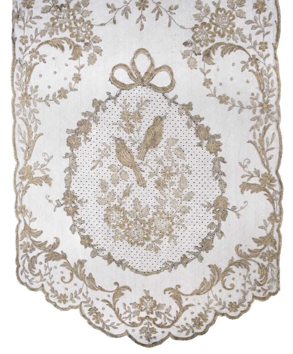 Lot 772 - Shawl. A metalwork net stole, 1930s,