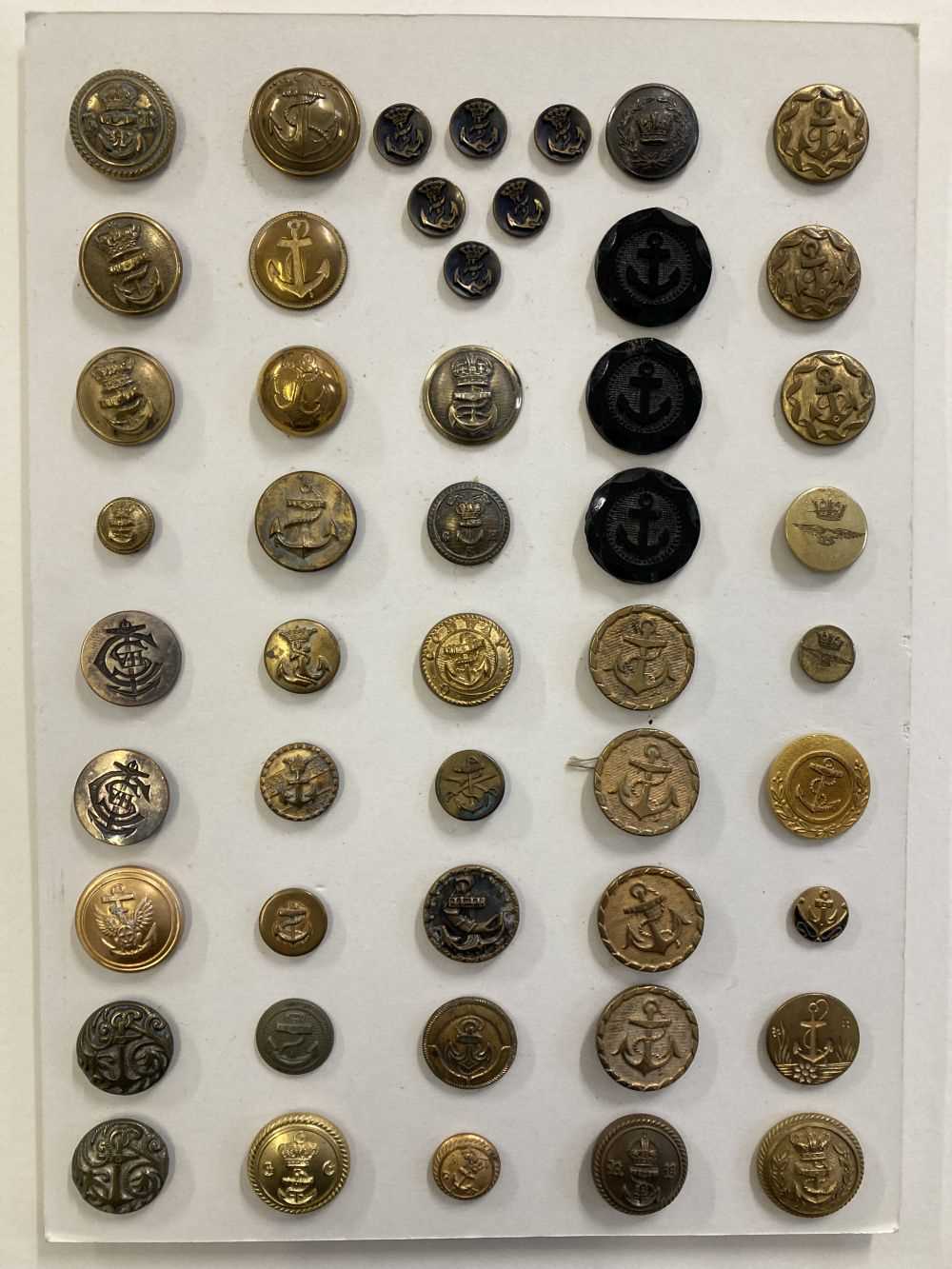 Lot 671 - Maritime Buttons. A collection of