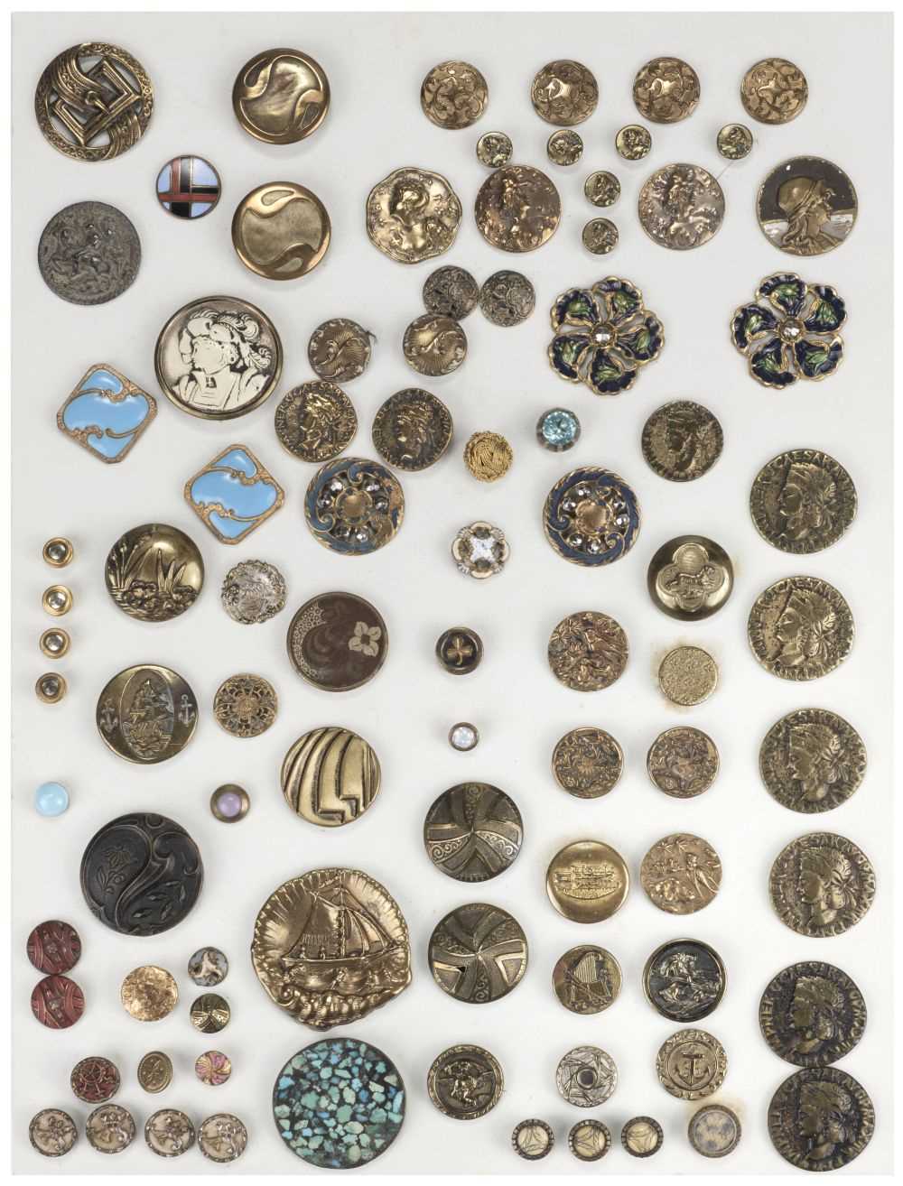 Lot 646 - Fashion Buttons. A collection of