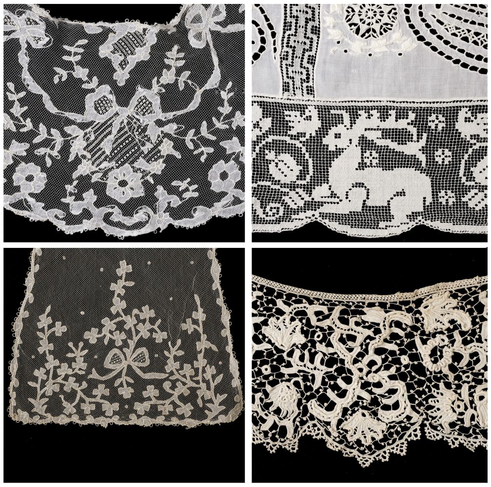 Lot 754 - Lace. A collection of lace and needlework